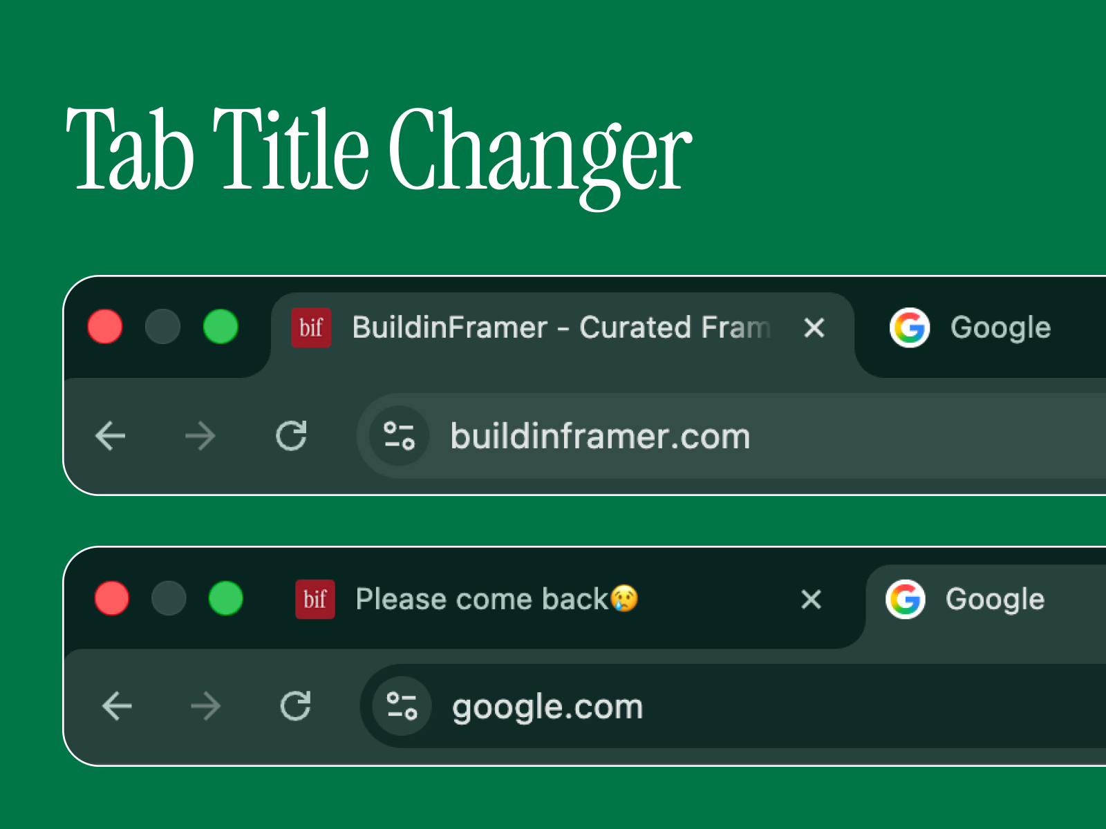Tab Title Changer: Premium Utilities Component by Arvind Singh — Framer ...
