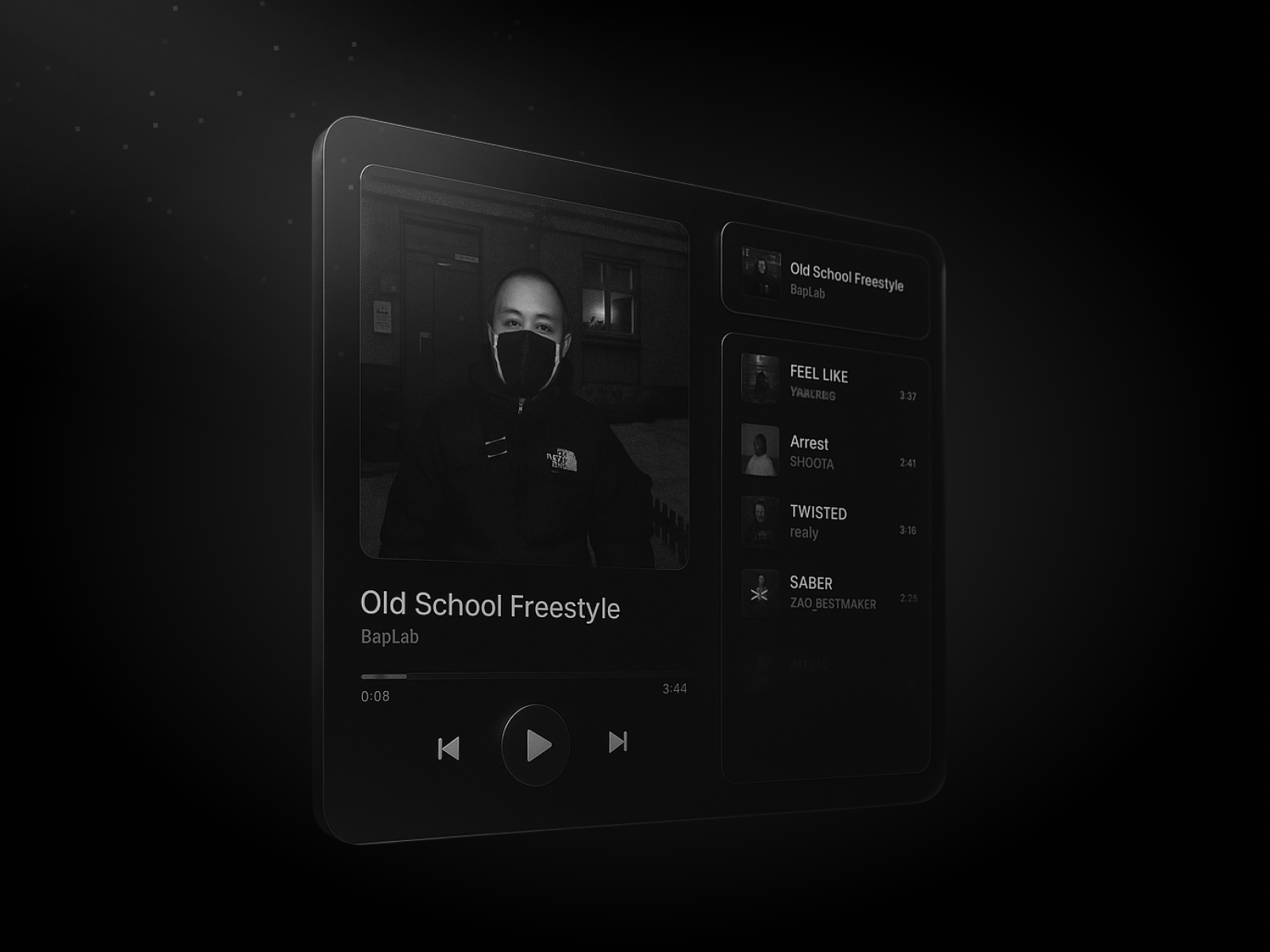 Music Album Player: Premium Typography Component by Nabeel — Framer ...