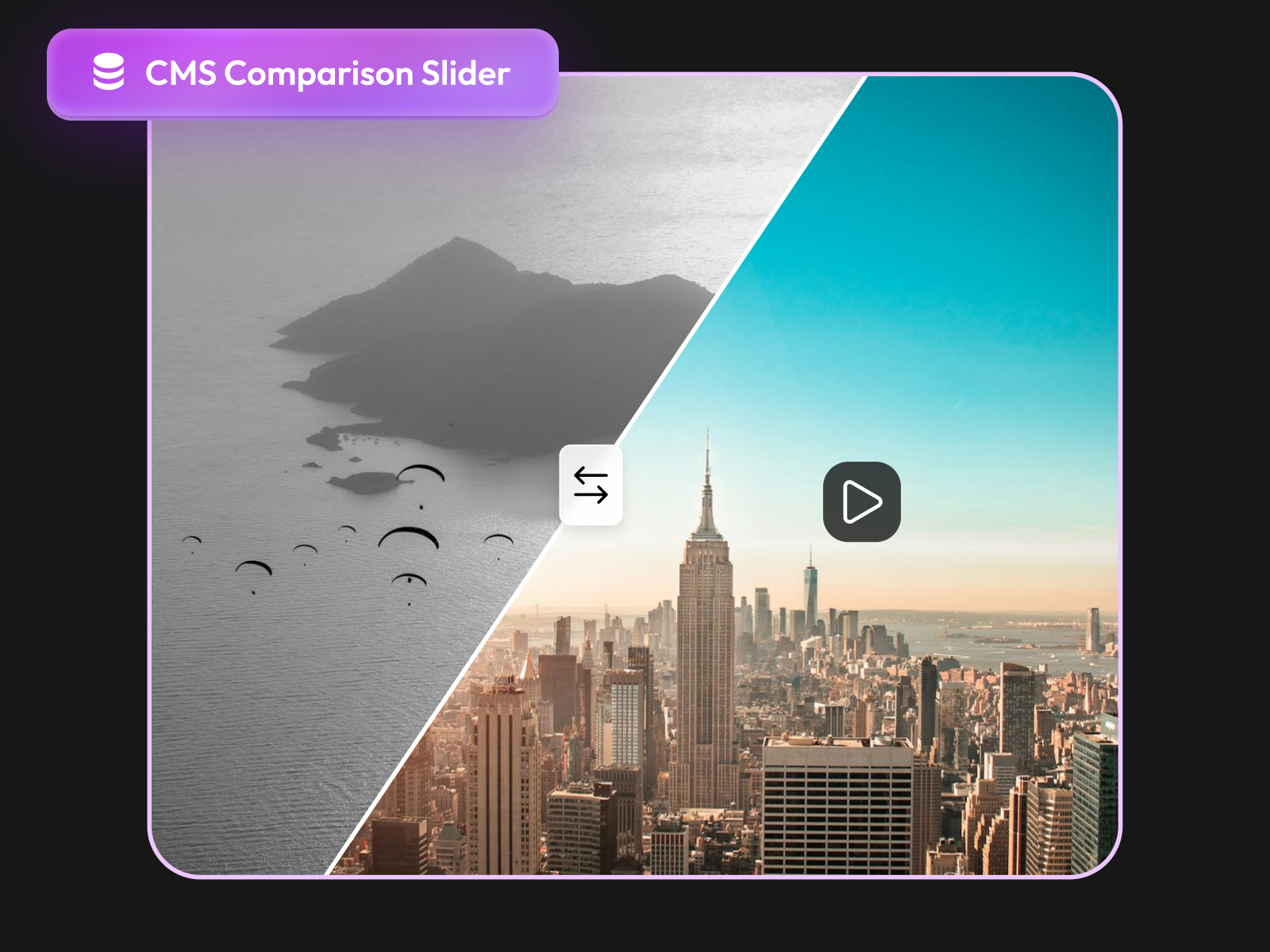 CMS Compare Slider: Premium UI Component by Framer Master — Framer ...