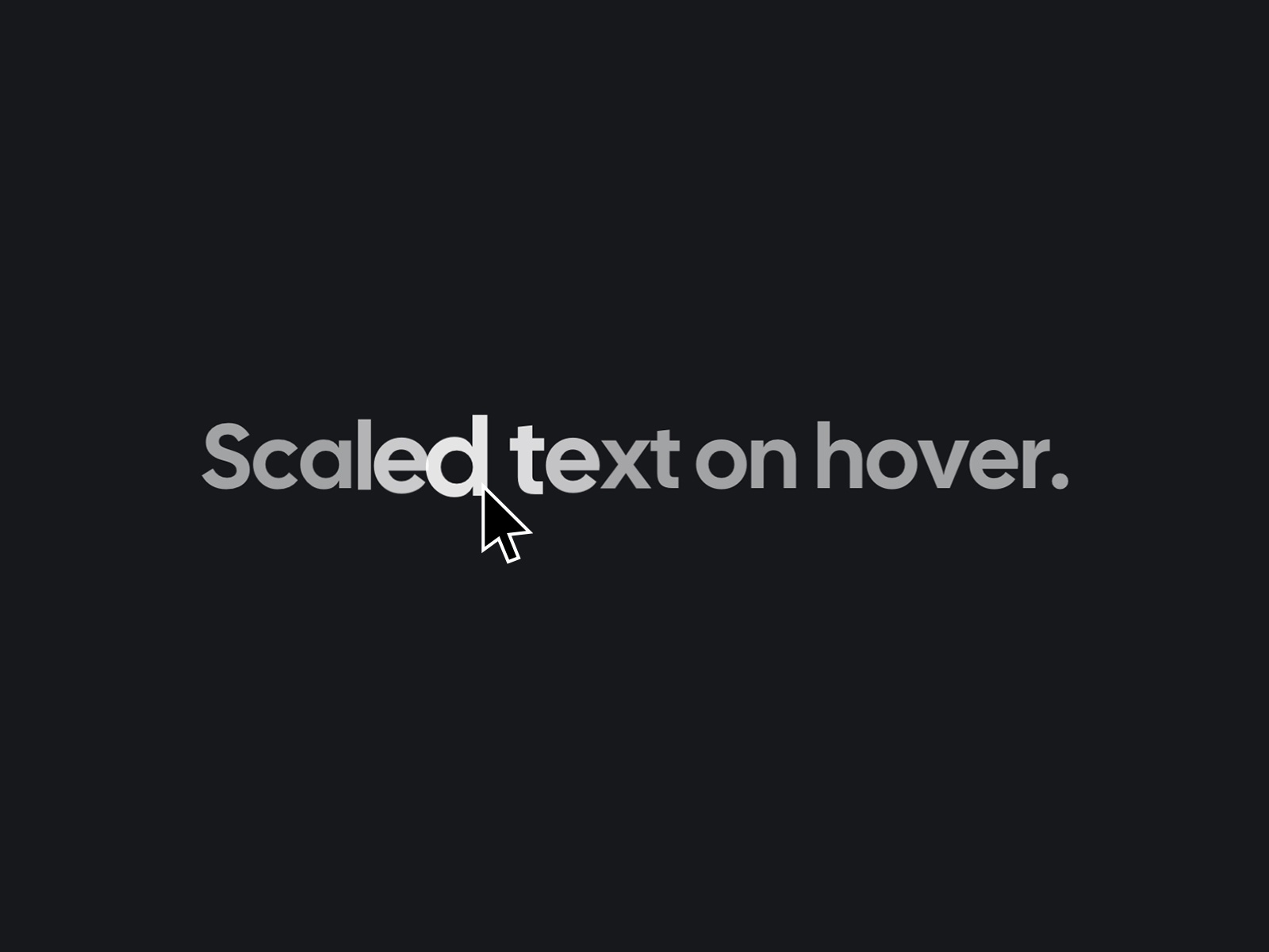 Scaled Text On Hover: Premium Typography Component by Nick Yonce ...