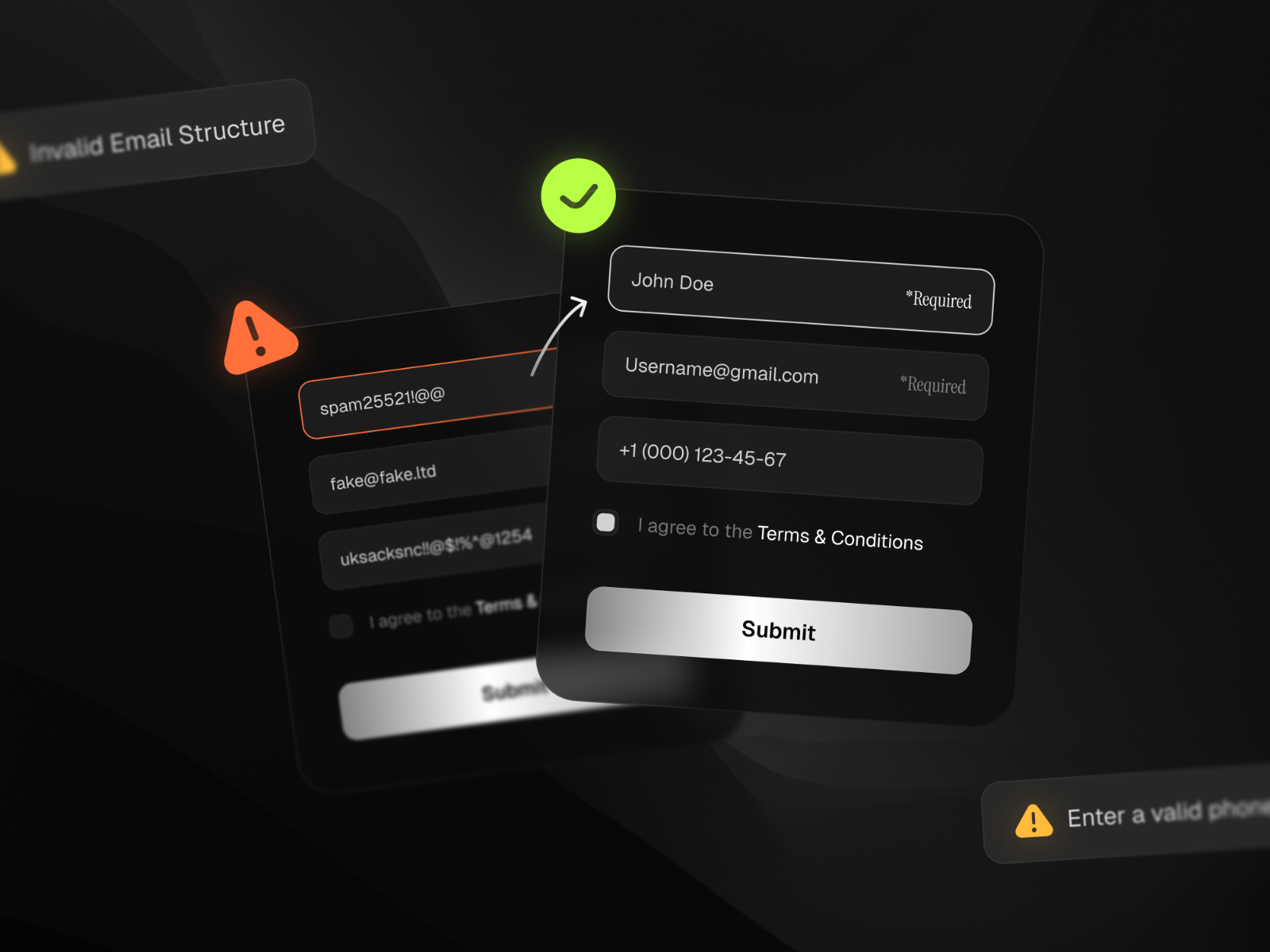 Easy Form Validation: Premium UI Component by Elon Skira — Framer Marketplace