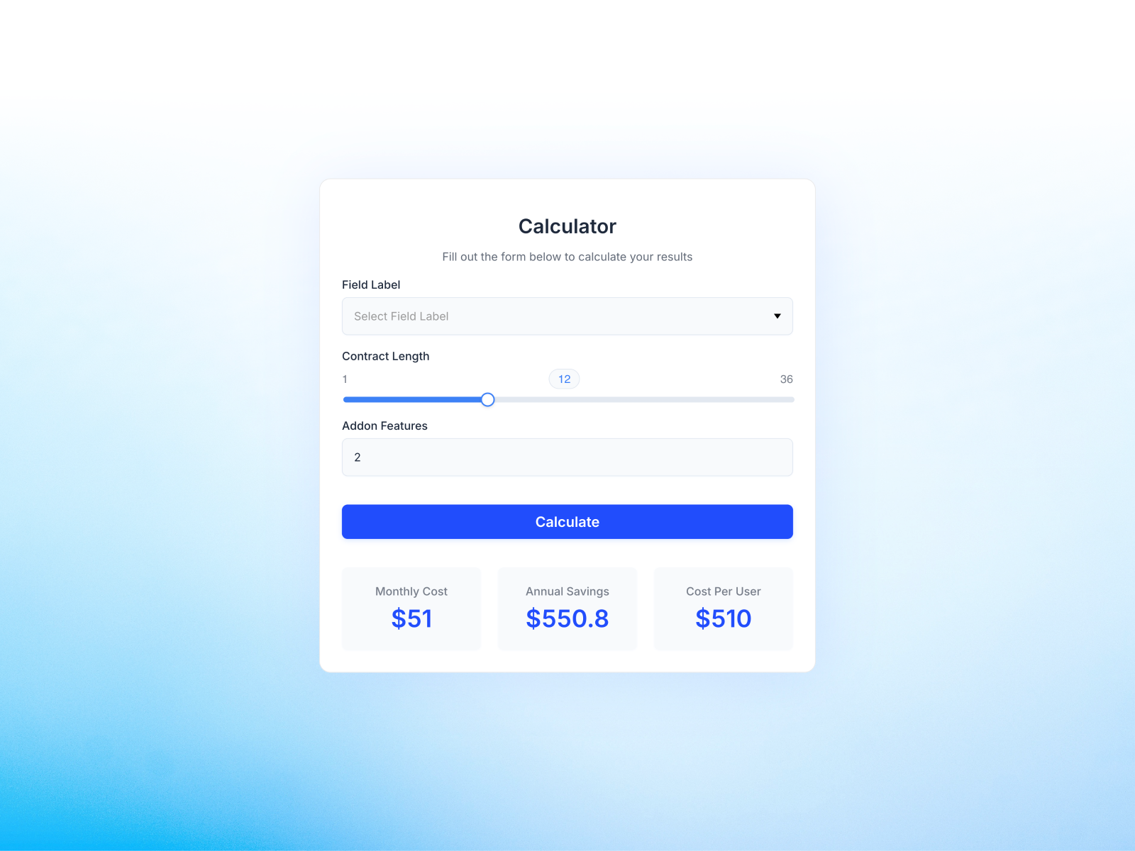 Custom Calculator: Premium UI Component by AGR Studio — Framer Marketplace