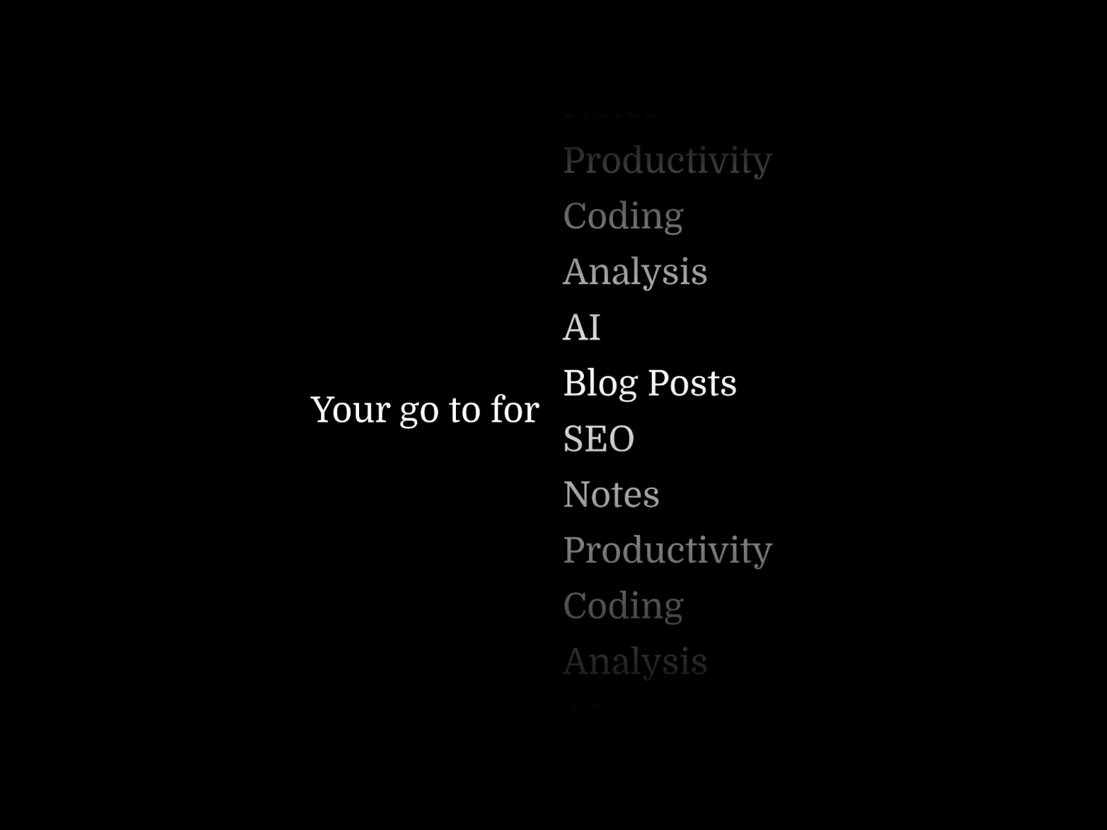 Infinite Text Cycle: Premium UI Component by Nabeel — Framer Marketplace