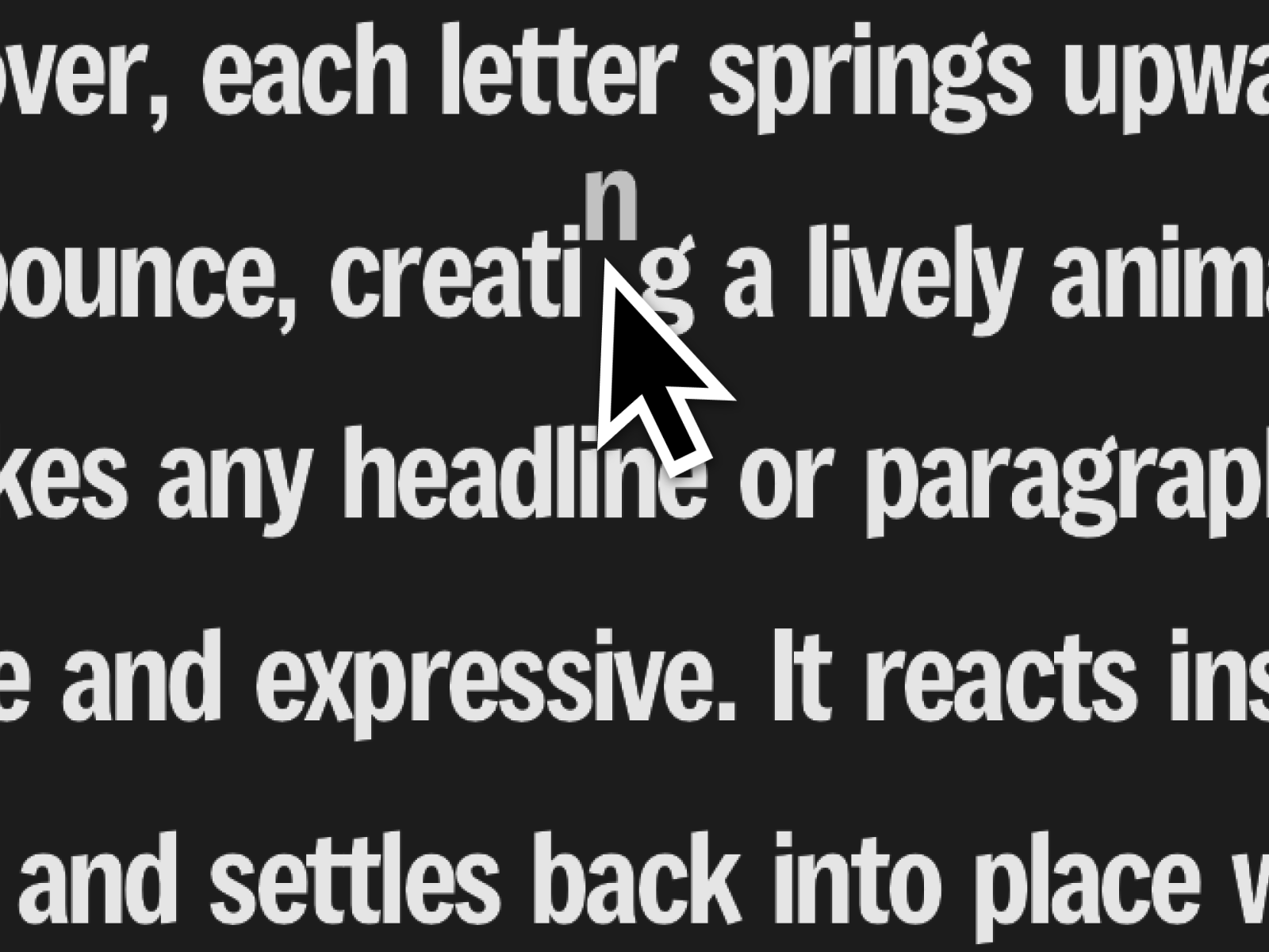 Jump Letter Effect: Premium Typography Component by Nabeel — Framer ...
