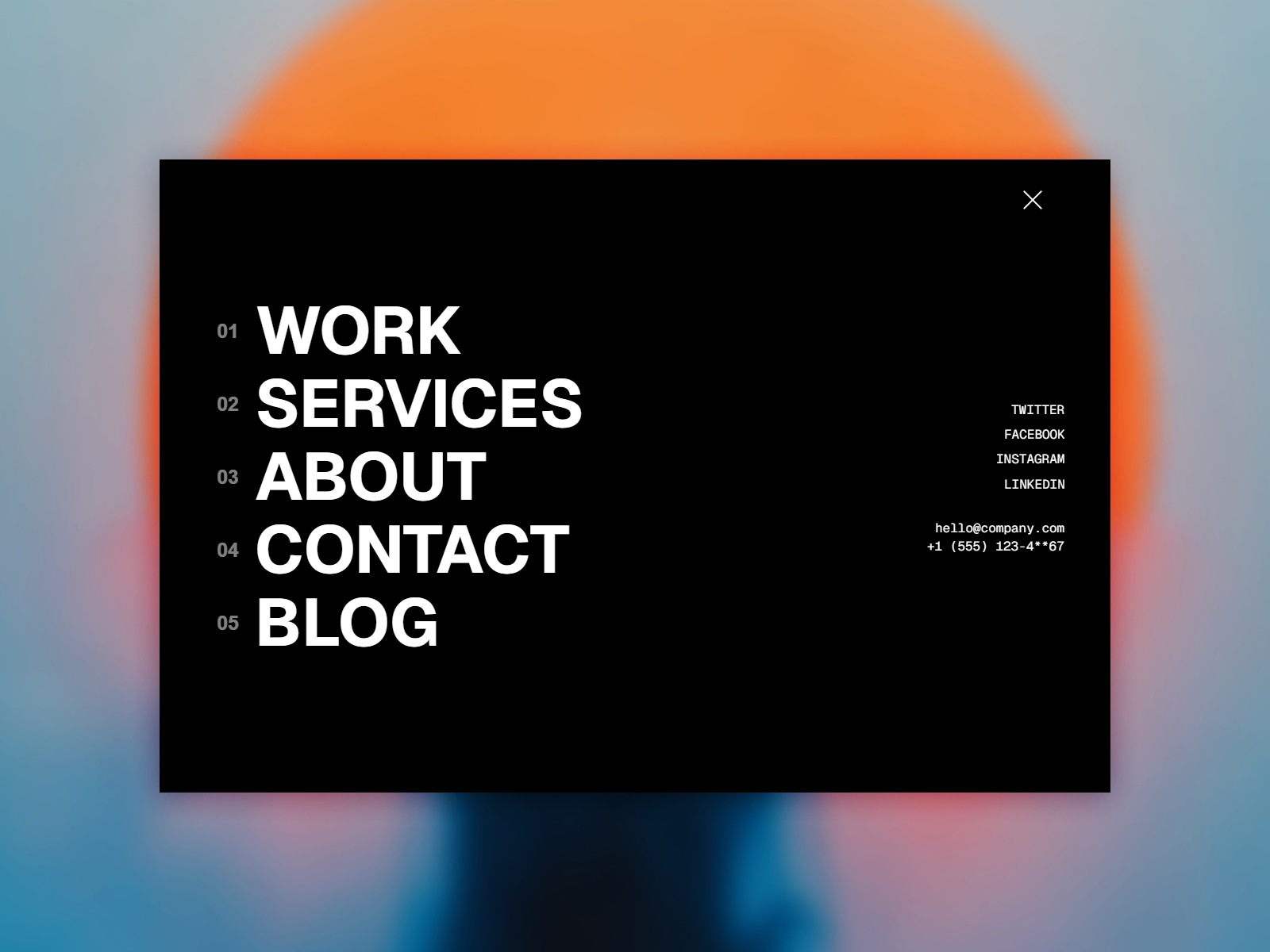FullScreenMenu: Premium UI Component by Himan — Framer Marketplace