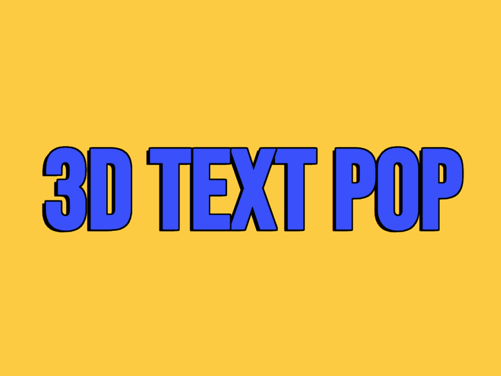 3D Text Pop Effect: Free Typography Component by Noel George — Framer ...