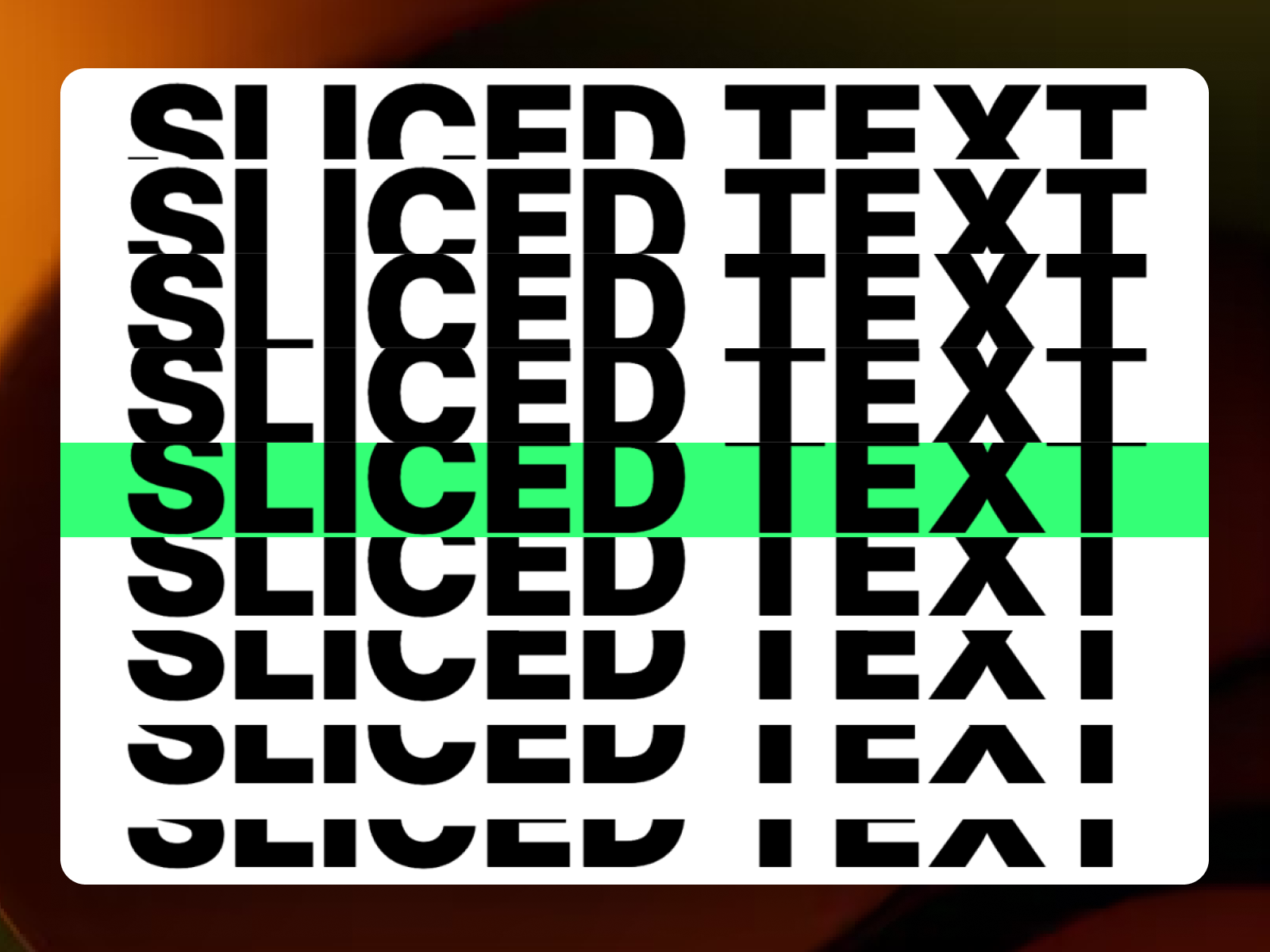 Sliced Text Effect: Premium Typography Component by PixFold — Framer ...