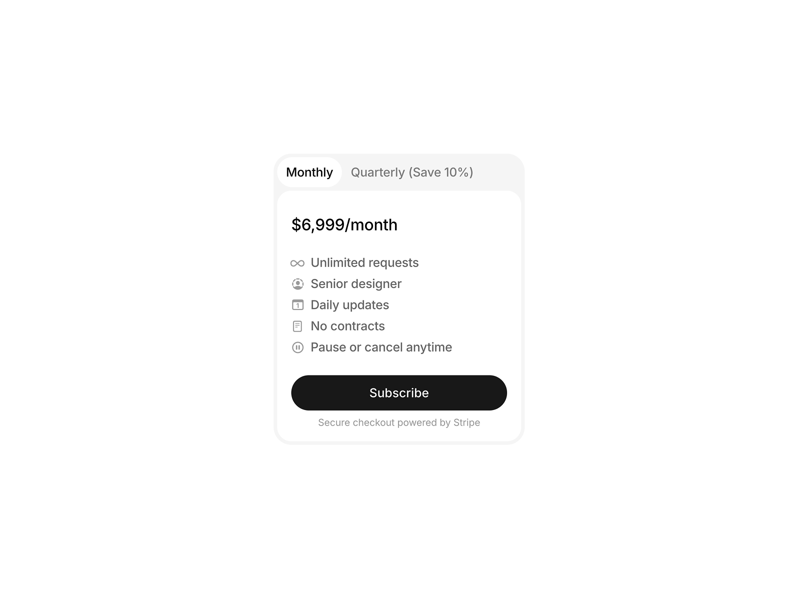 Simple Pricing Card : Premium UI Component by Studio Rodeo — Framer ...