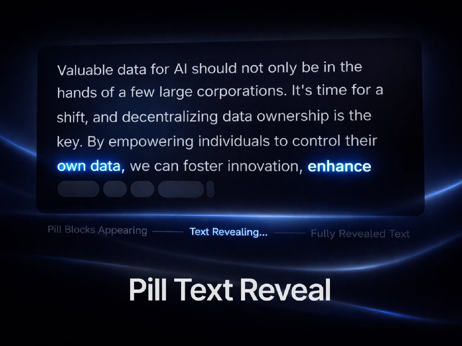 Pill Text Reveal: Premium Typography Component by Honcho — Framer ...