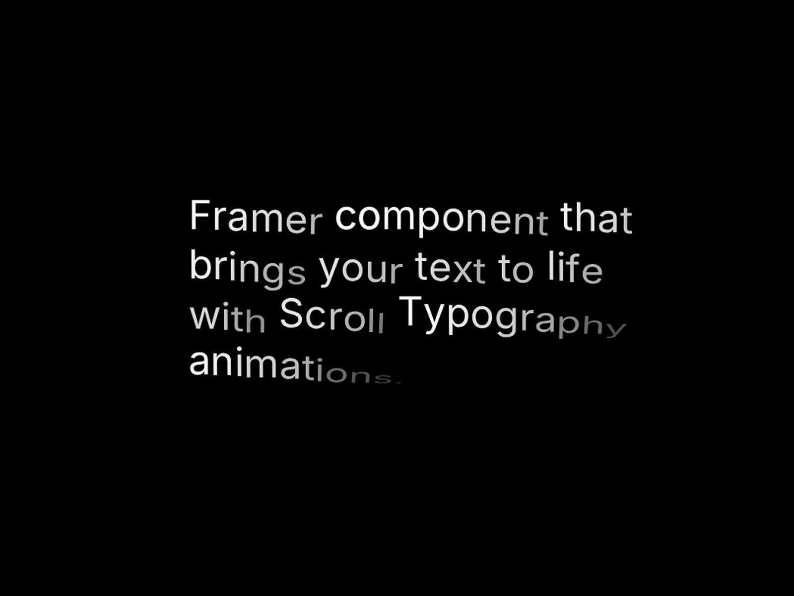 Scroll Text: Premium Typography Component by FramerHub.io — Framer ...