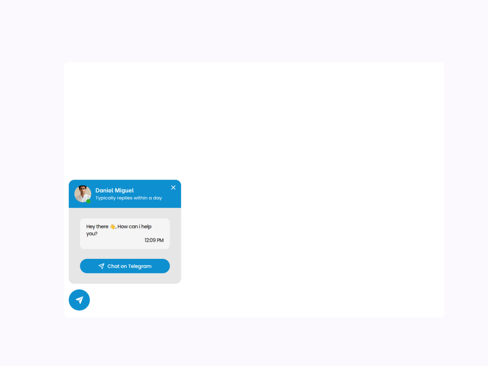 Telegram chat widget: Premium Component by Framer Essentials — Framer Marketplace