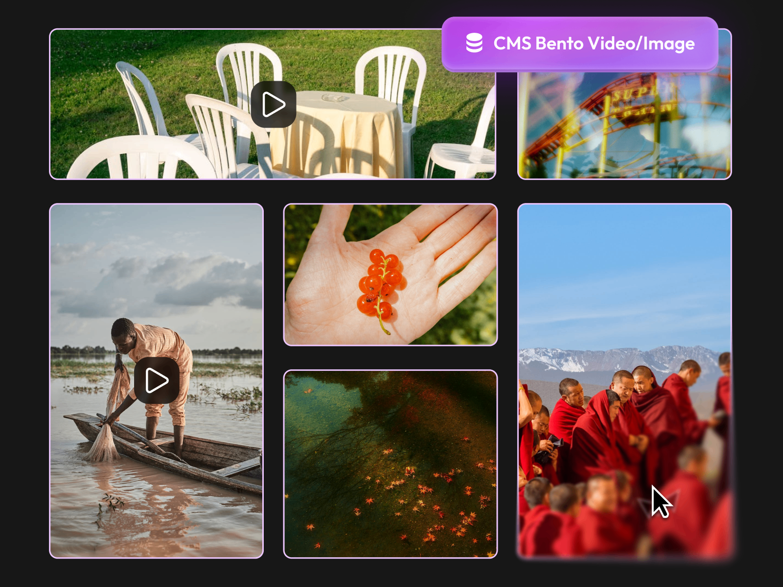 CMS Bento Video/Img: Premium CMS Component by Framer Master — Framer ...