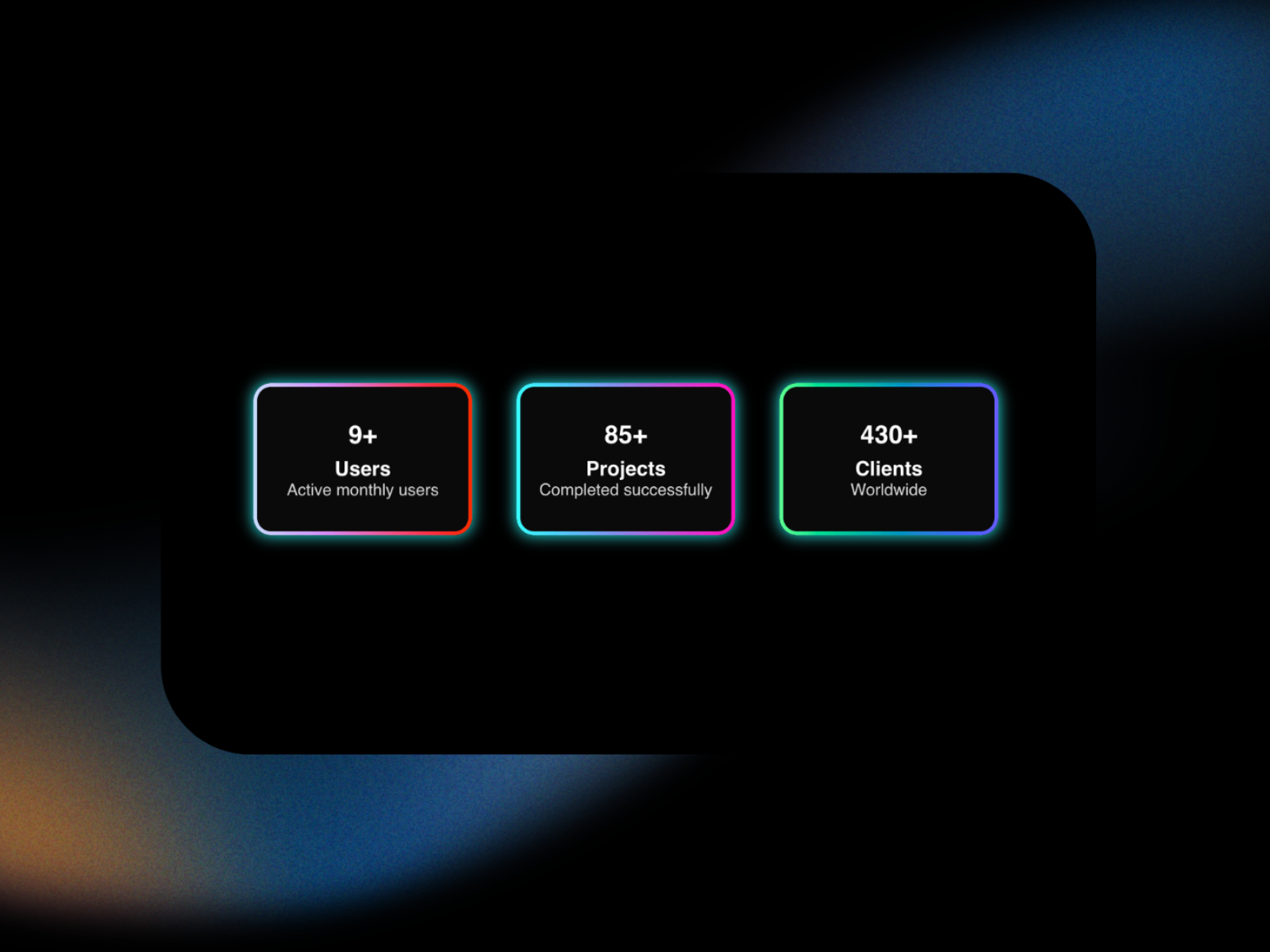 Glow Counter Cards: Free Layout Component by Freelancer Deven — Framer ...