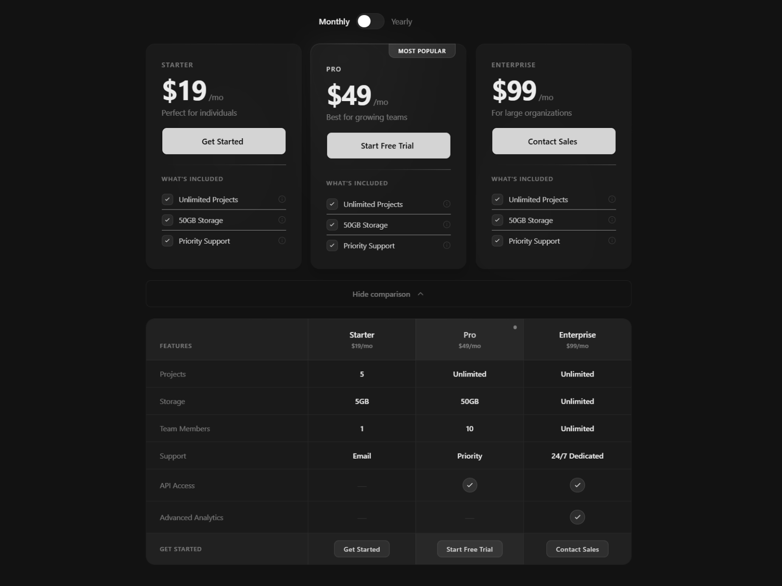 Price Compare Cards: Premium Interactions Component by Aidan Looker ...