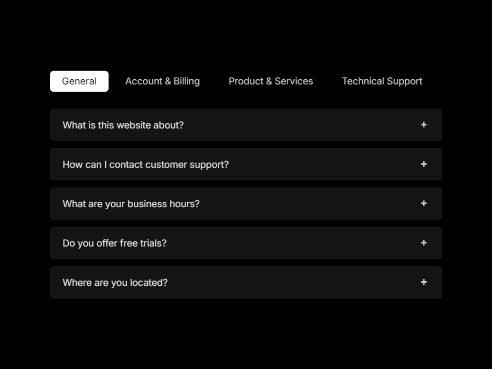 Categorized FAQ: Premium UI Component by Doğa Ündar — Framer Marketplace