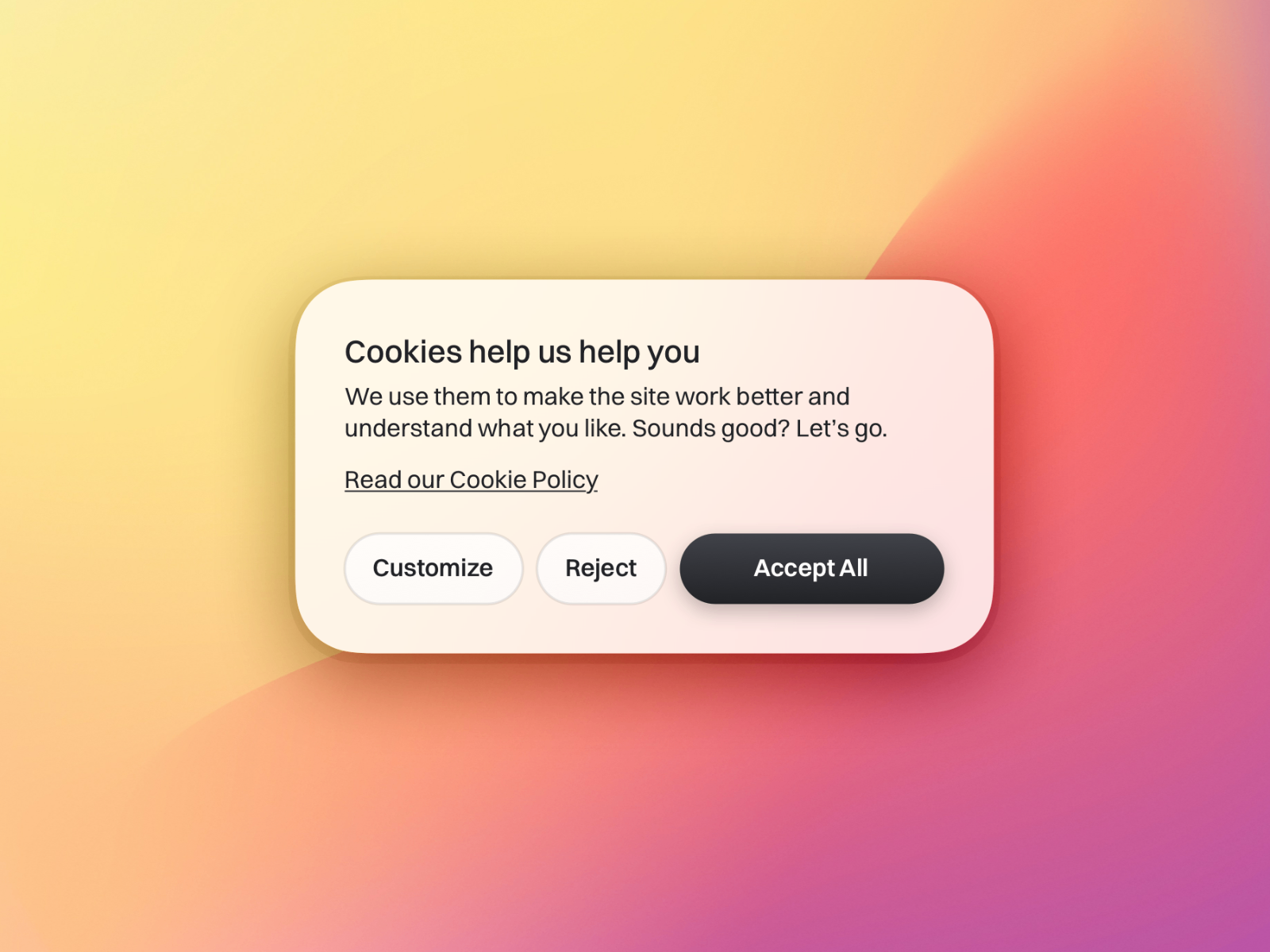 Cookie Banner: Premium UI Component by Gábor Balogh @ ClearCut — Framer ...