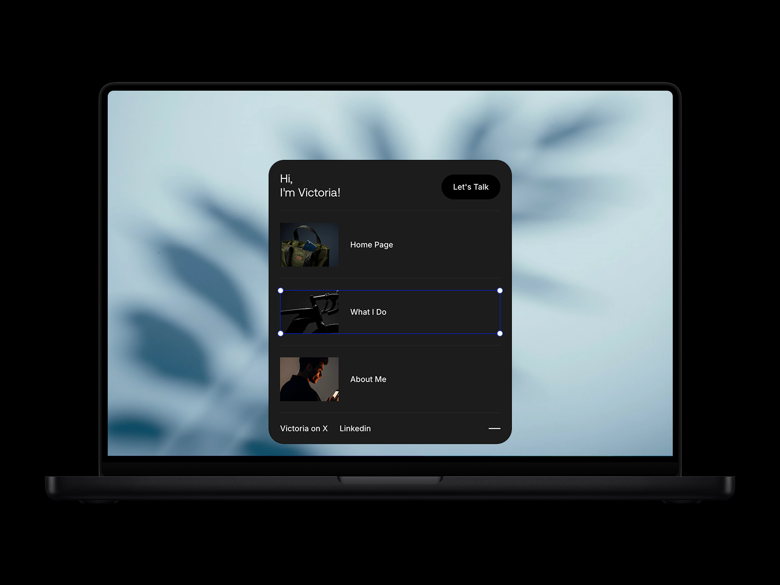 Menu: Premium UI Component by Victoria — Framer Marketplace