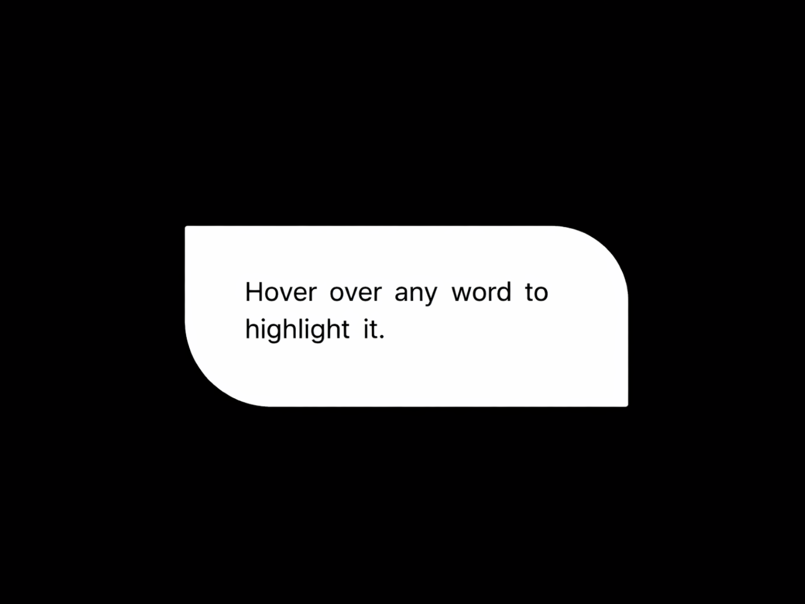 Hover Highlight Text: Free Typography Component by Angela Storace ...