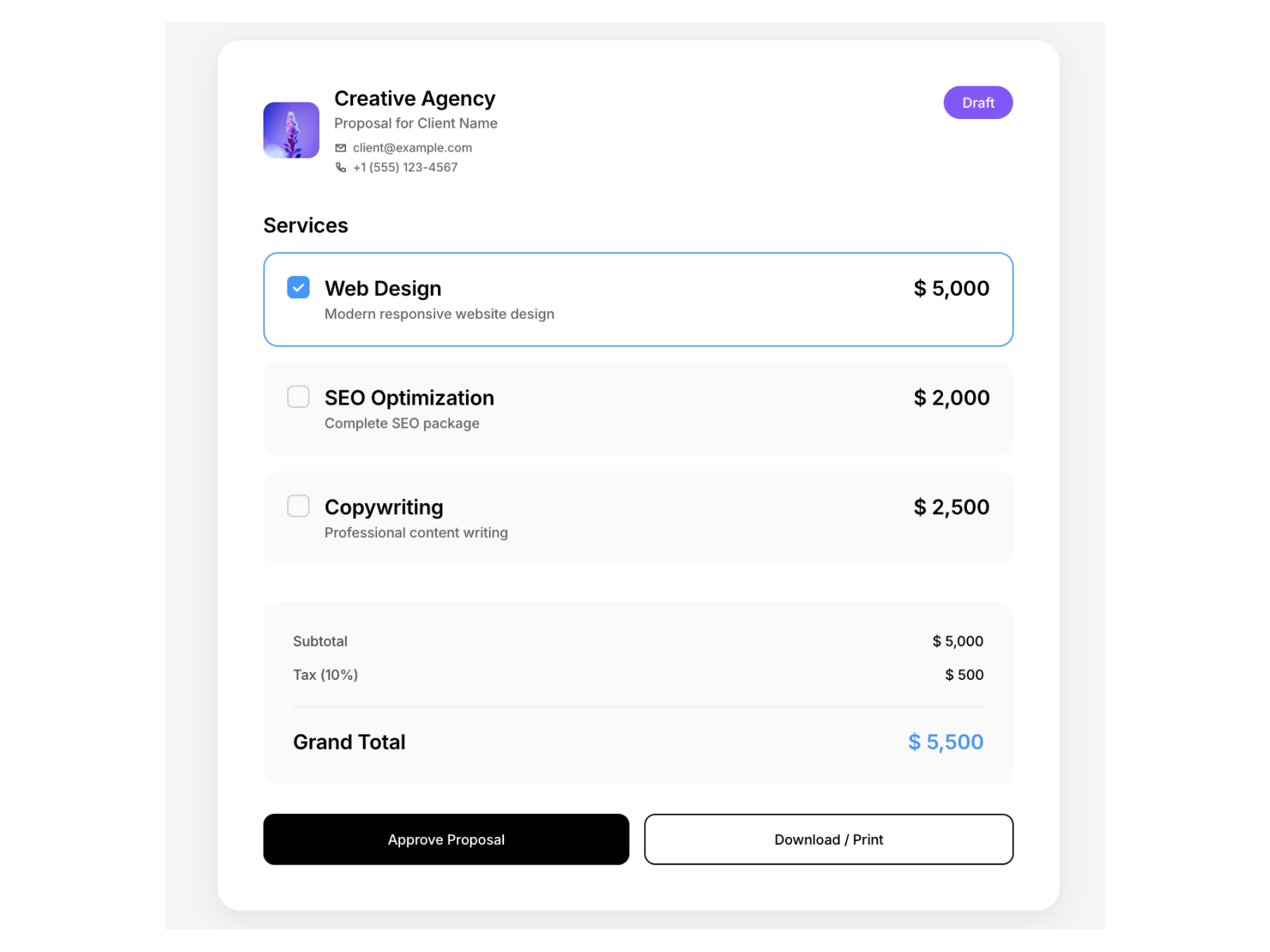 Interactive Billing: Premium Interactions Component by Agung M — Framer ...