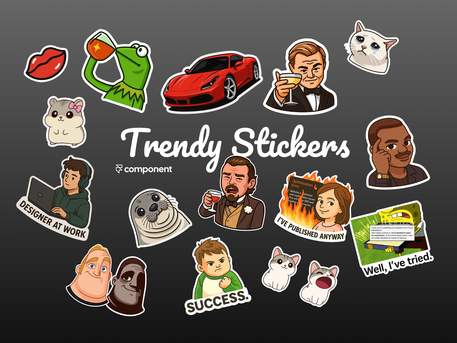 Trendy Stickers : Premium Component by Akshat Singh — Framer Marketplace