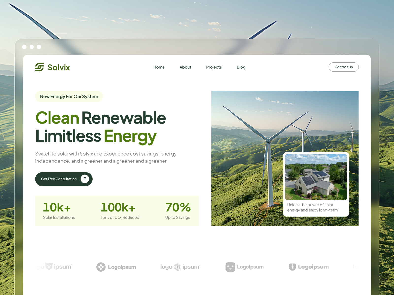 Solvix Solar: Free Technology Website Template by Peterdraw — Framer ...