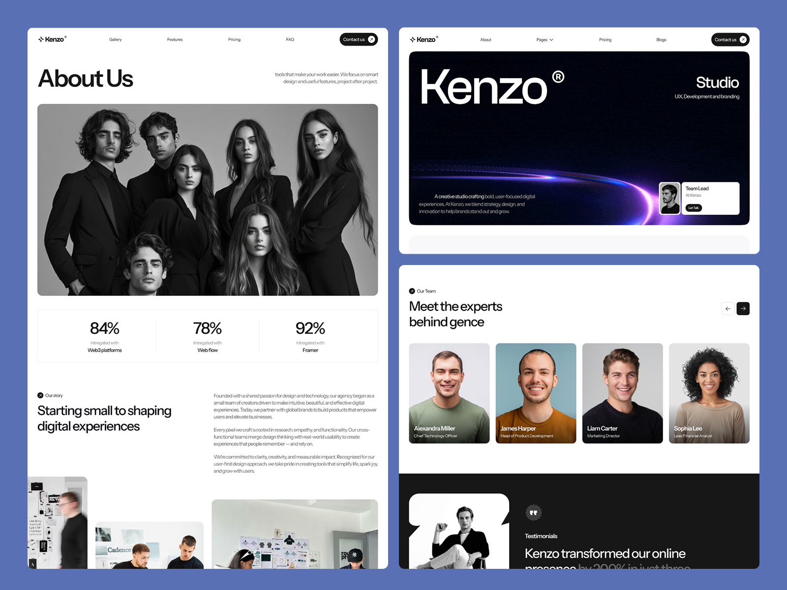 Kenzo Studio: Responsive Portfolio Website Template by Ninetyflow Ltd ...