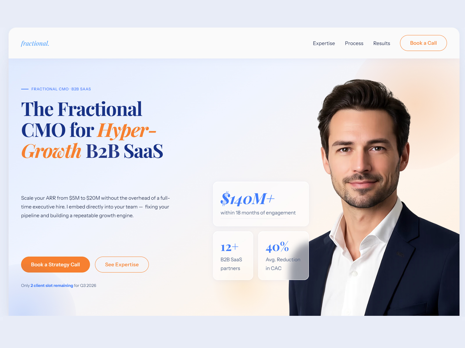 Fractional CMO Pro: Free Portfolio Website Template by Andreea C ...