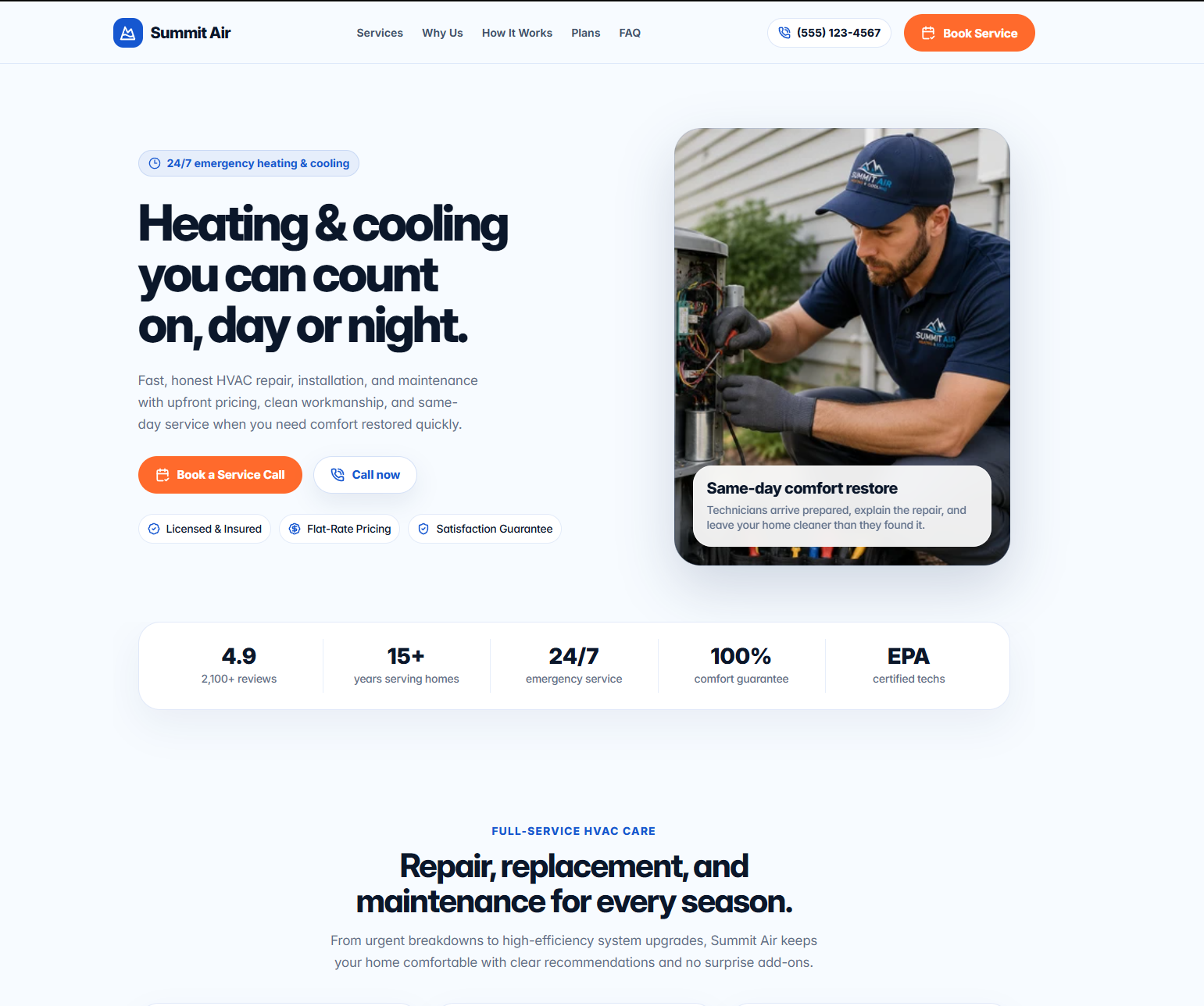 Summit — HVAC: Responsive Agency Website Template by Brian Christopher ...