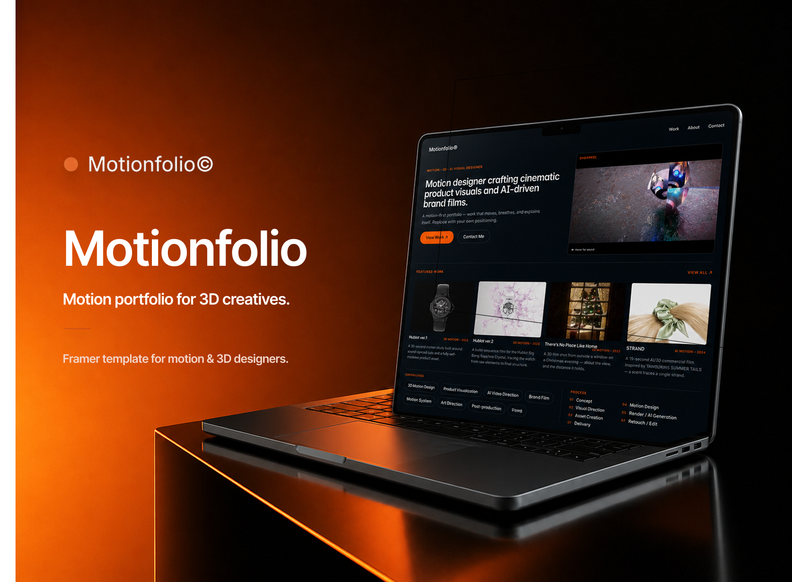 Motionfolio©: Free Portfolio Website Template by Sydney Lab — Framer ...