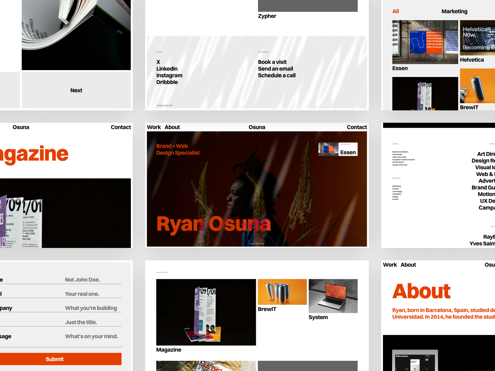 Osuna: Responsive Portfolio Website Template by Nagi Supply — Framer ...