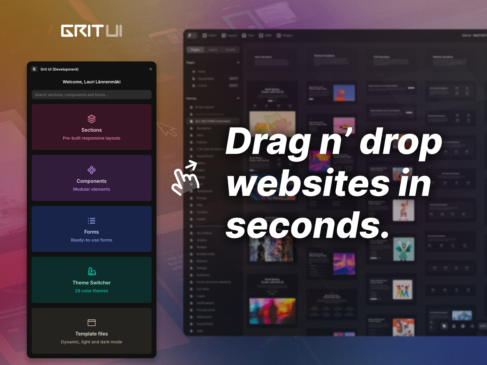 Grit UI: UI Kits Plugin by Lauri Lännenmäki — Framer Marketplace