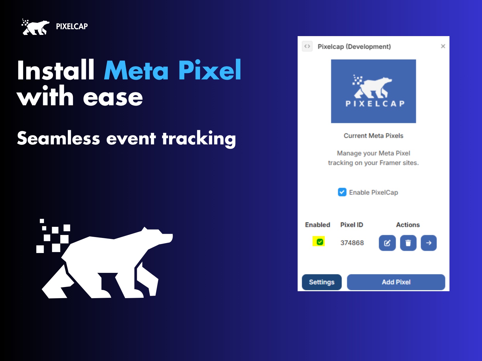 Pixelcap - Meta Pixel Manager — Framer Marketplace