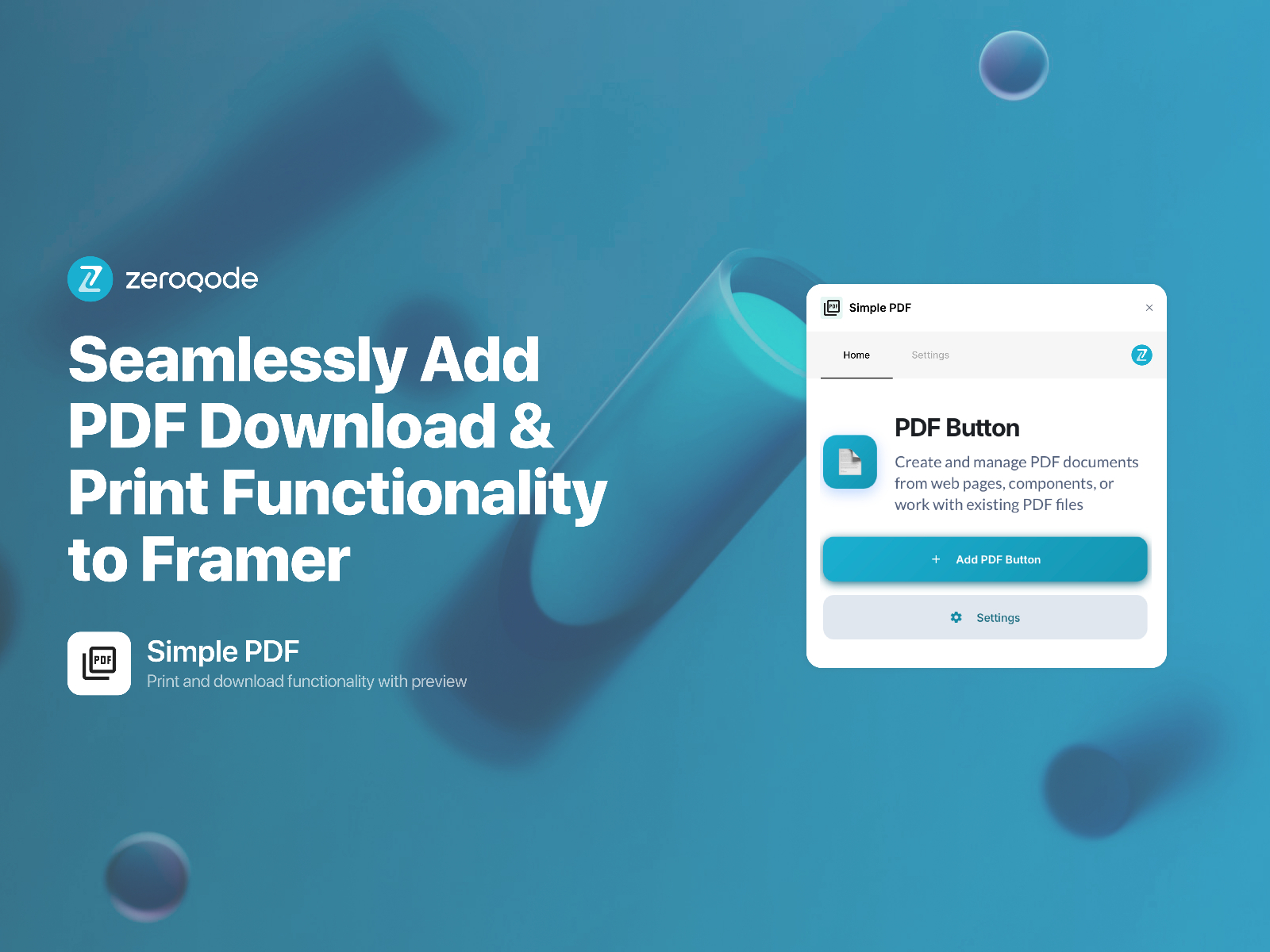 PDF / Page Download and Print — Framer Marketplace