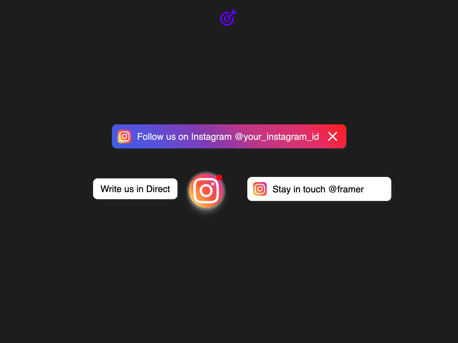 Instagram Follow Us: Utilities Plugin by Smartarget — Framer Marketplace