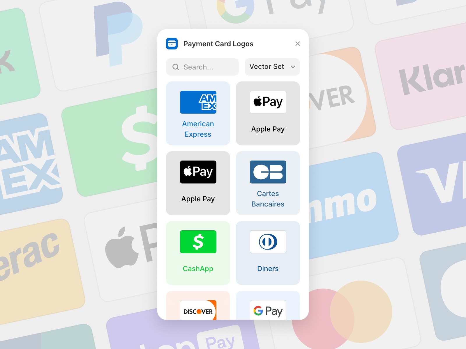 Payment Card Logos: Assets Plugin by Isaac Roberts — Framer Marketplace