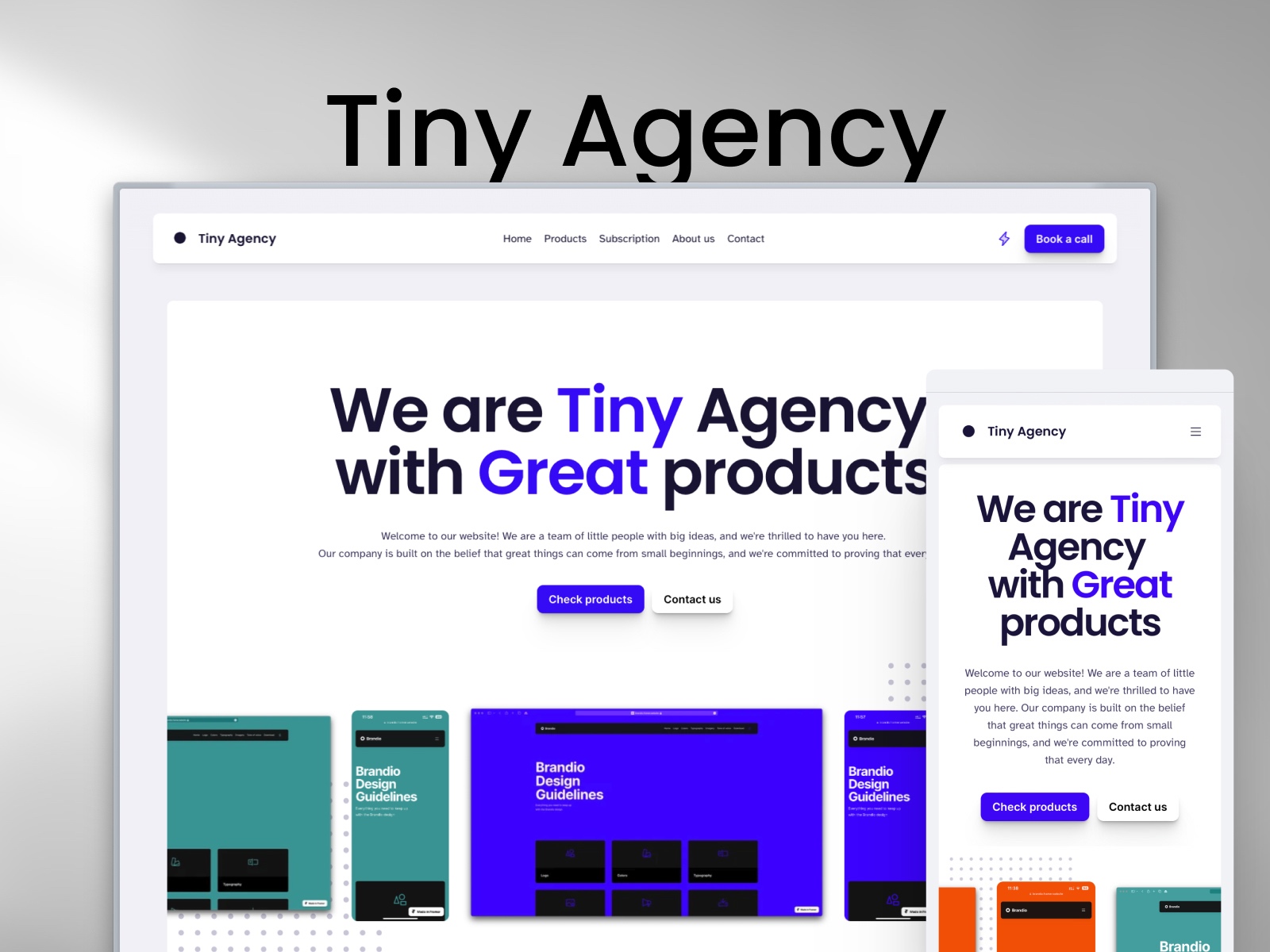 Tiny Studio: Responsive Portfolio Website Template by Tomáš Hustoles — Framer Marketplace