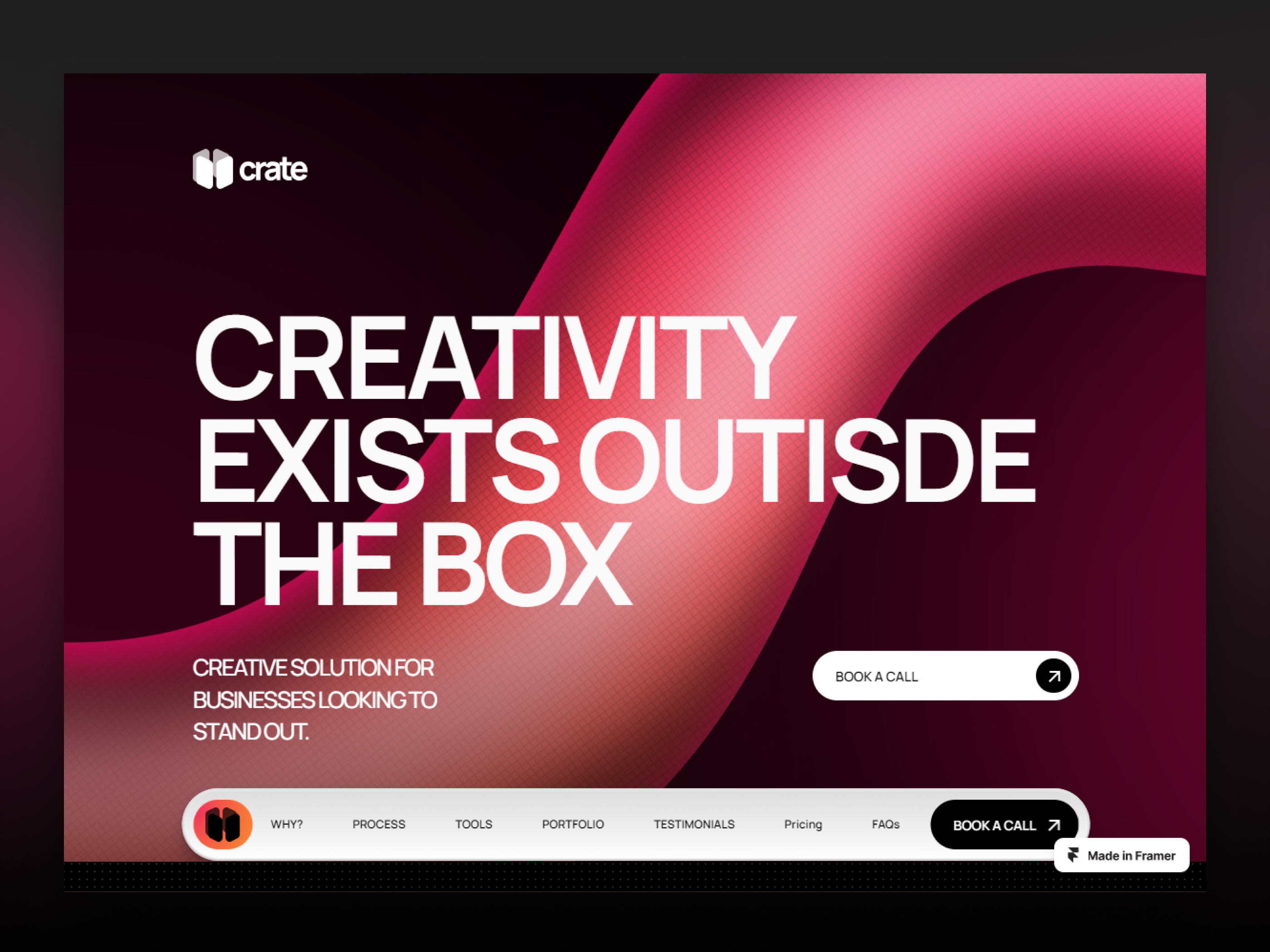 Crate: Free Portfolio Website Template by Plaiter — Framer Marketplace