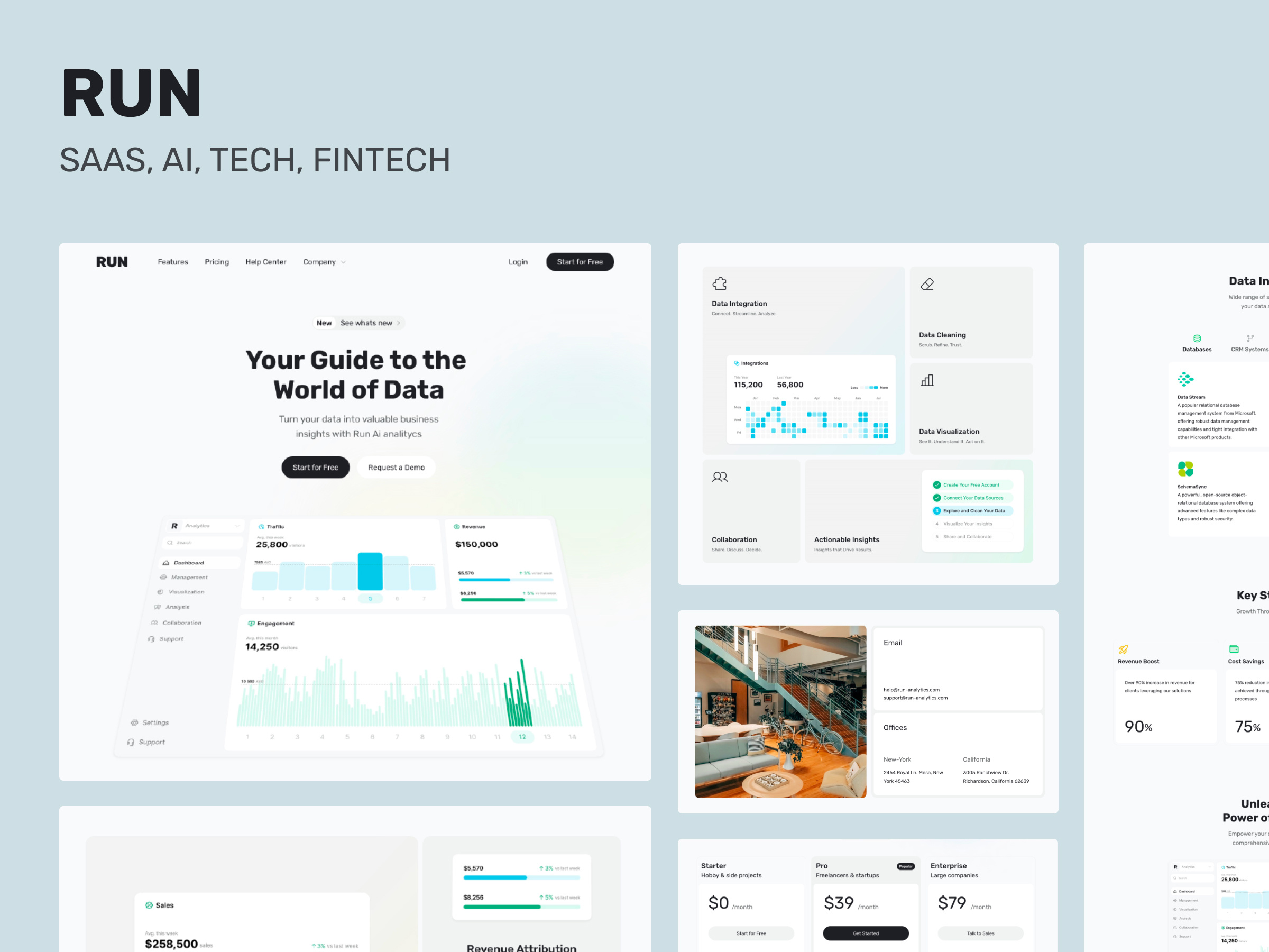 RUN: Free SaaS Website Template by Slava Burian — Framer Marketplace