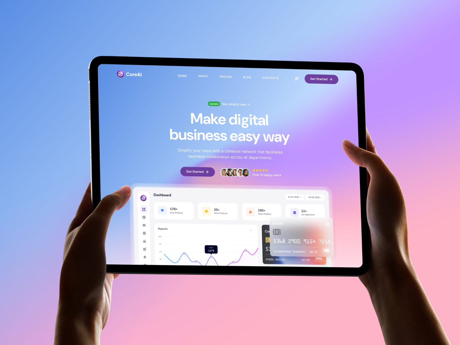 CoreAI: Free SaaS Website Template by SaidLIVE — Framer Marketplace