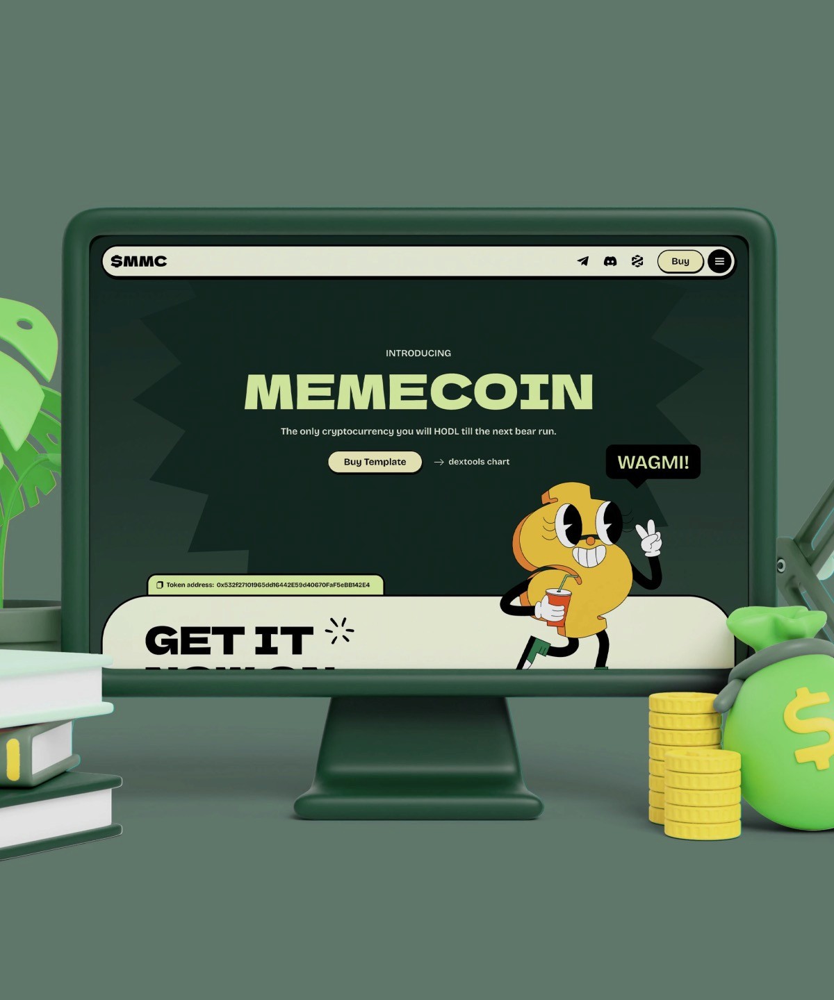 Memecoin: Responsive Web3 Website Template by Martin Hoffelder — Framer Marketplace