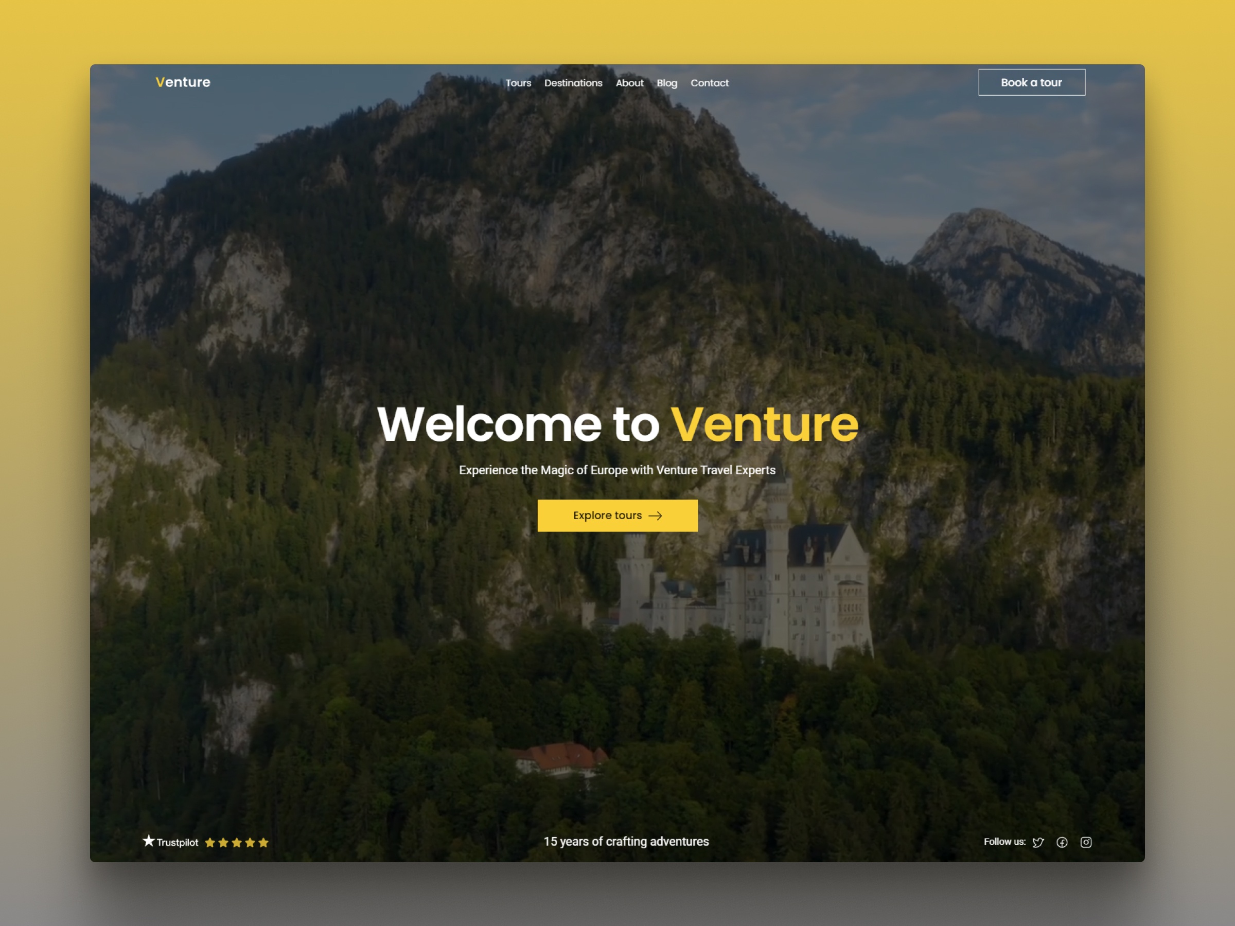 Venture: Responsive Landing Page Website Template by Thaer Swailem ...