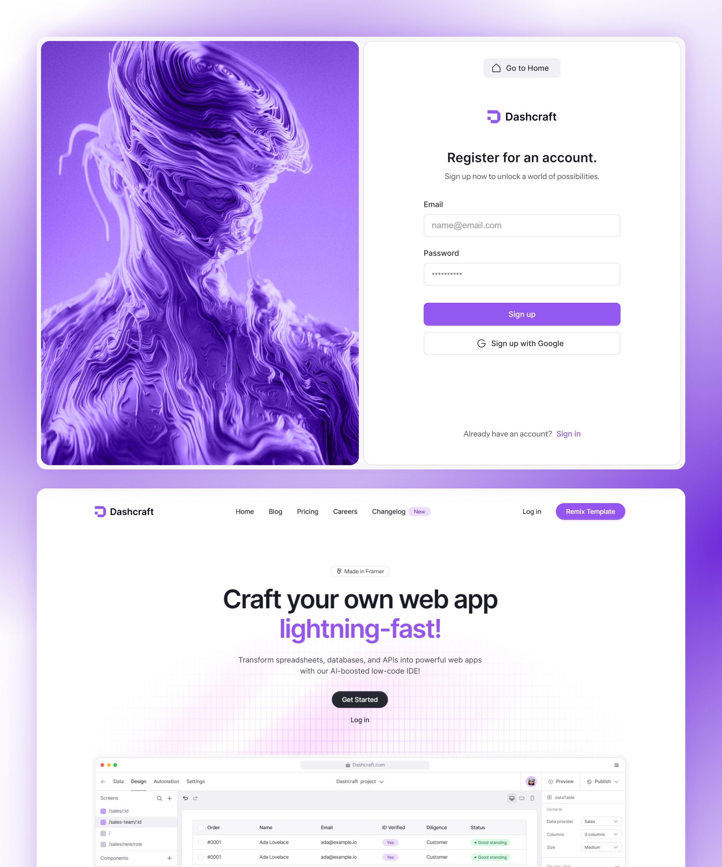 Dashcraft: Responsive Business Website Template by Emily Clarke — Framer Marketplace