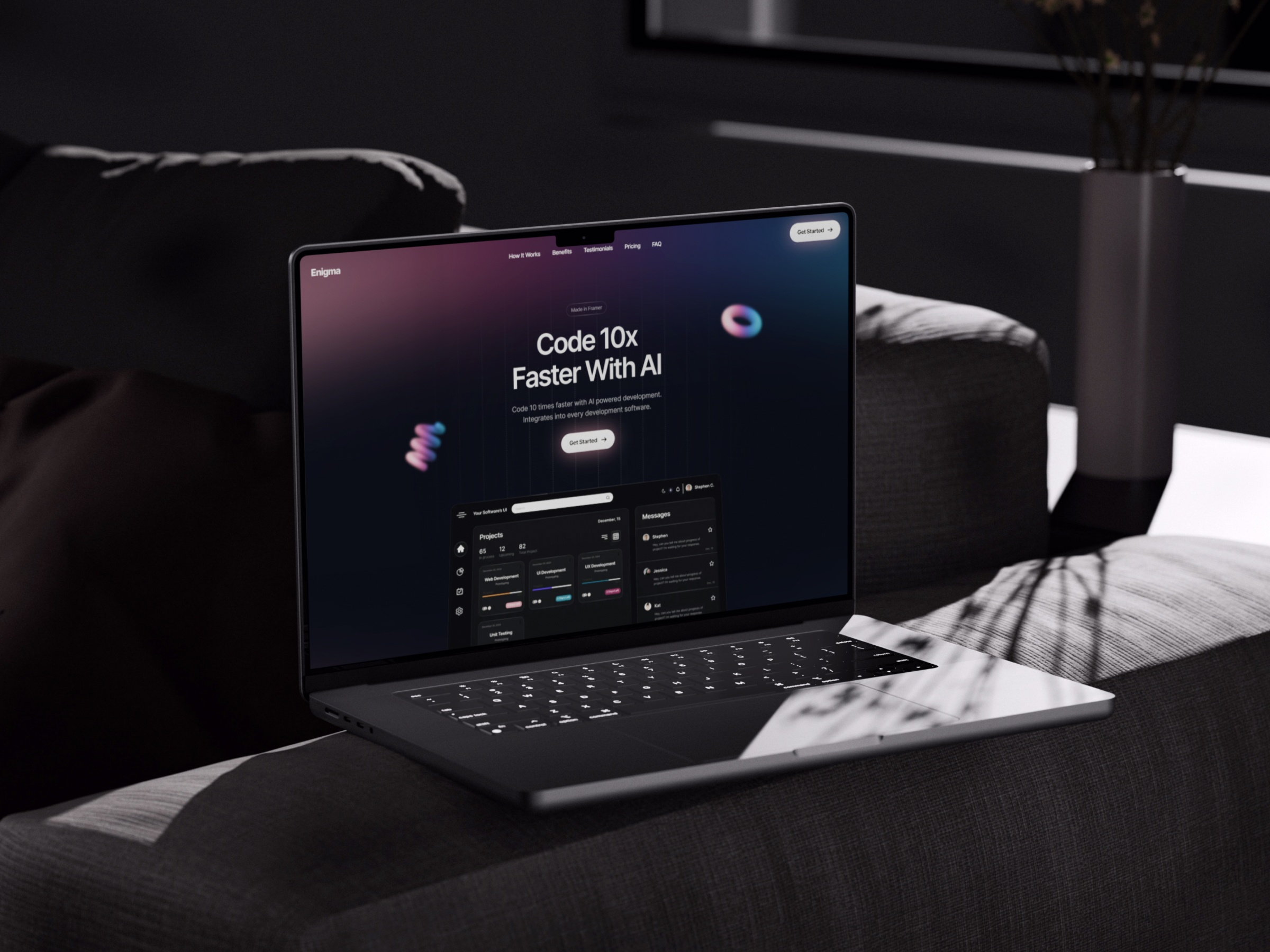 Enigma: Responsive SaaS Website Template by Dan W — Framer Marketplace