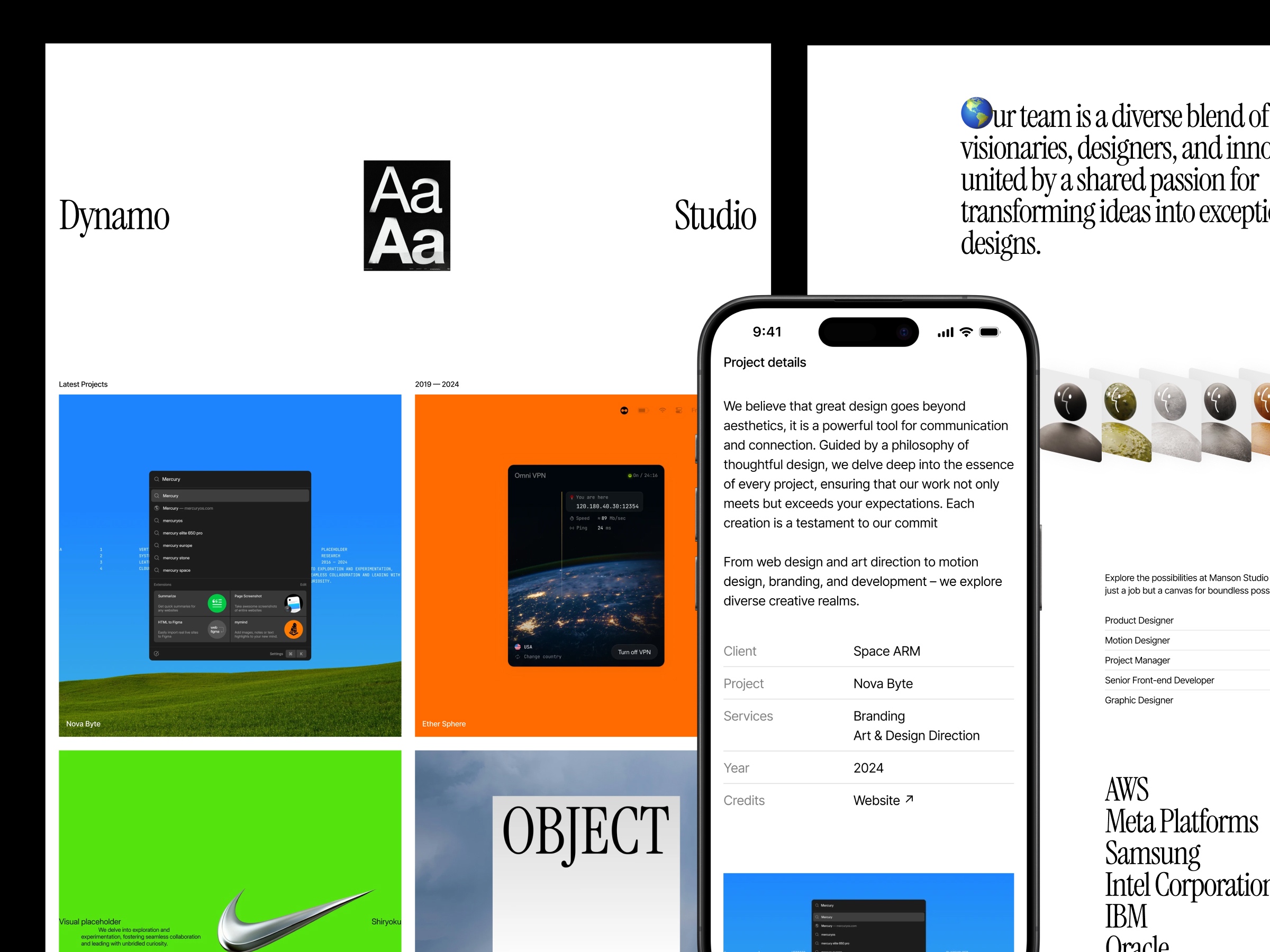 Dynamo: Responsive Portfolio Website Template by Shiryoku — Framer ...