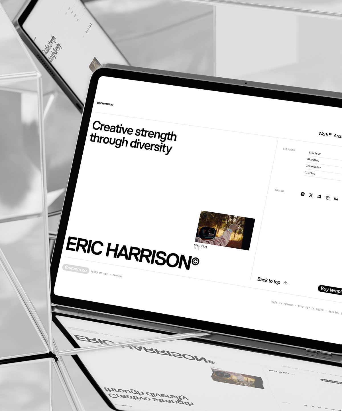 Harrison: Responsive Personal Website Template by Fouroom — Framer Marketplace
