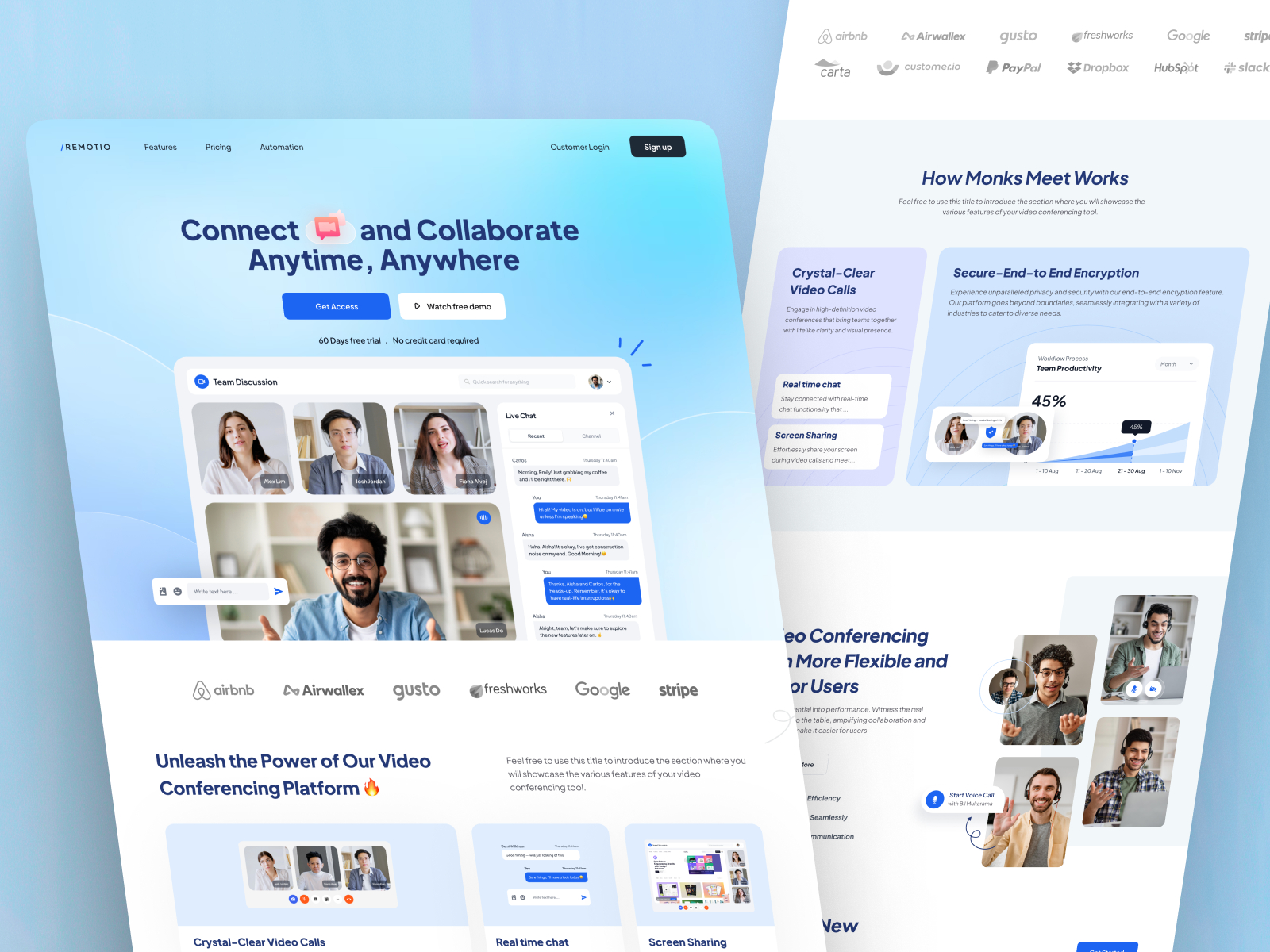 Monks Meet: Free SaaS Website Template by Design Monks — Framer Marketplace
