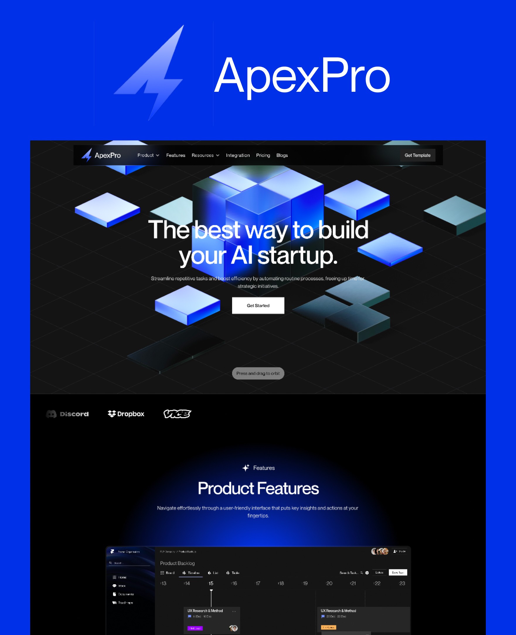 ApexPro: Free SaaS Website Template by Future Things — Framer Marketplace