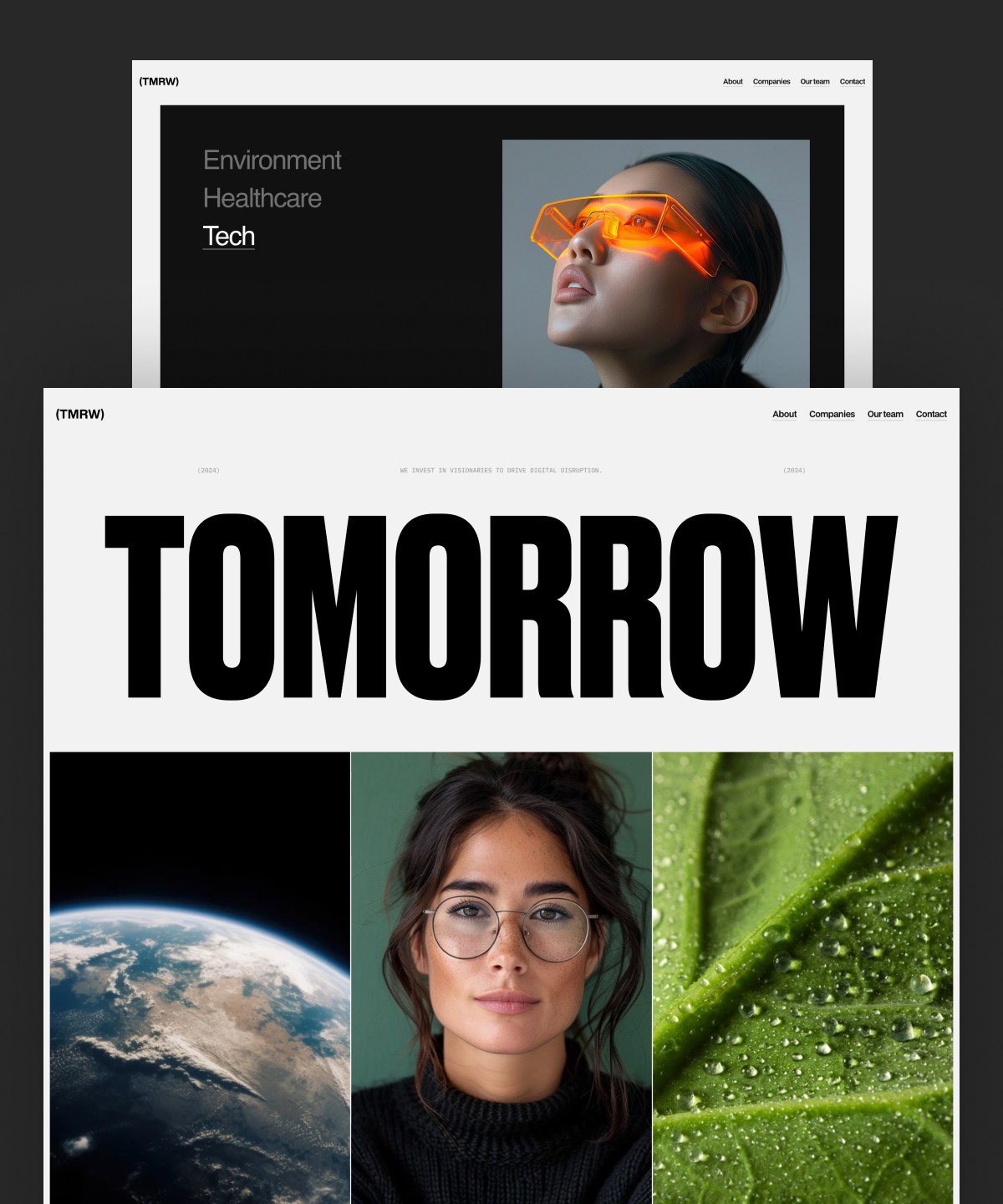 Tomorrow: Responsive Landing Page Website Template by JP — Framer ...