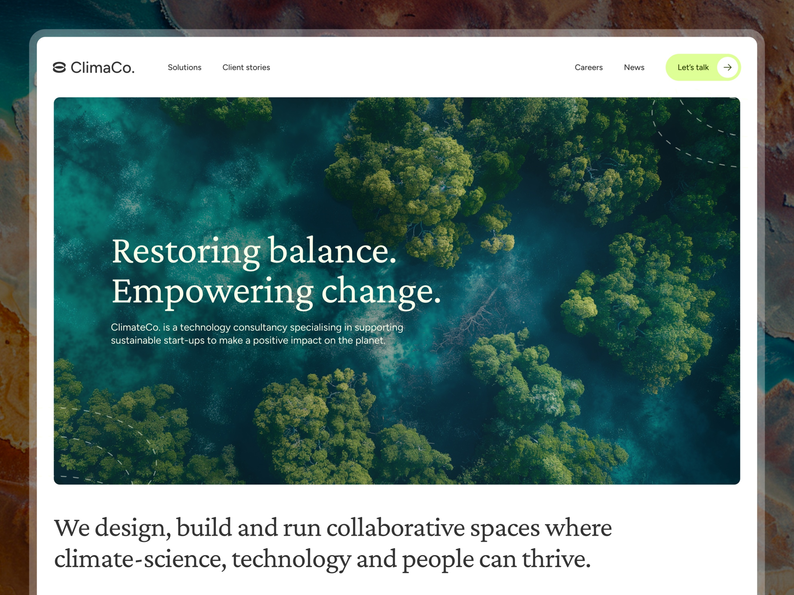 ClimaCo: Responsive Startup Website Template by Dan Marek — Framer Marketplace