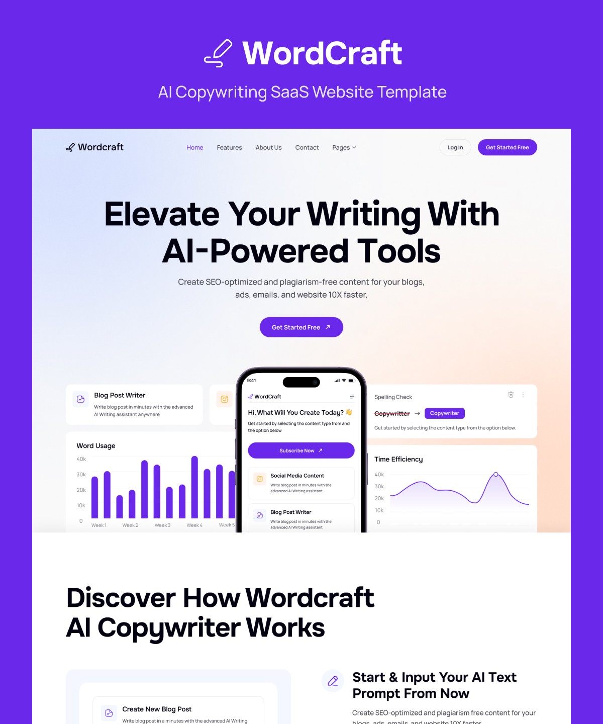 Wordcraft: Responsive AI Website Template by Sailr — Framer Marketplace